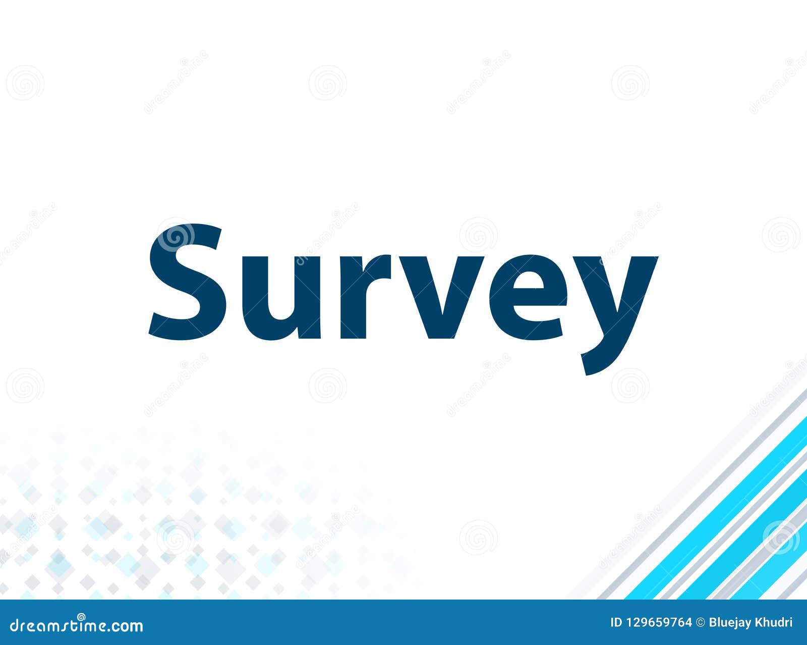 Survey Modern Flat Design Blue Abstract Background Stock Illustration ...