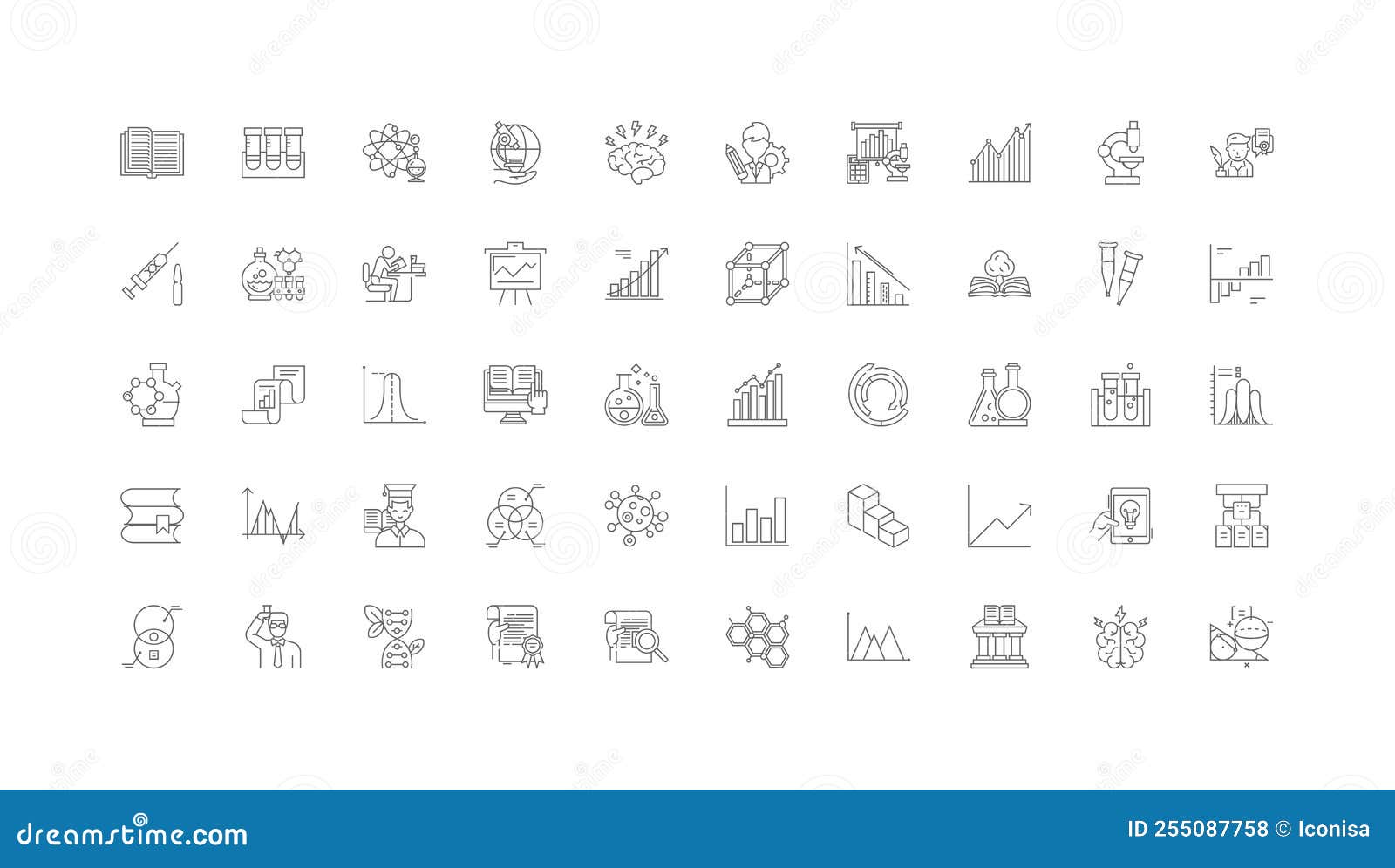 Survey, Linear Icons, Line Signs Set, Vector Collection Stock Vector ...