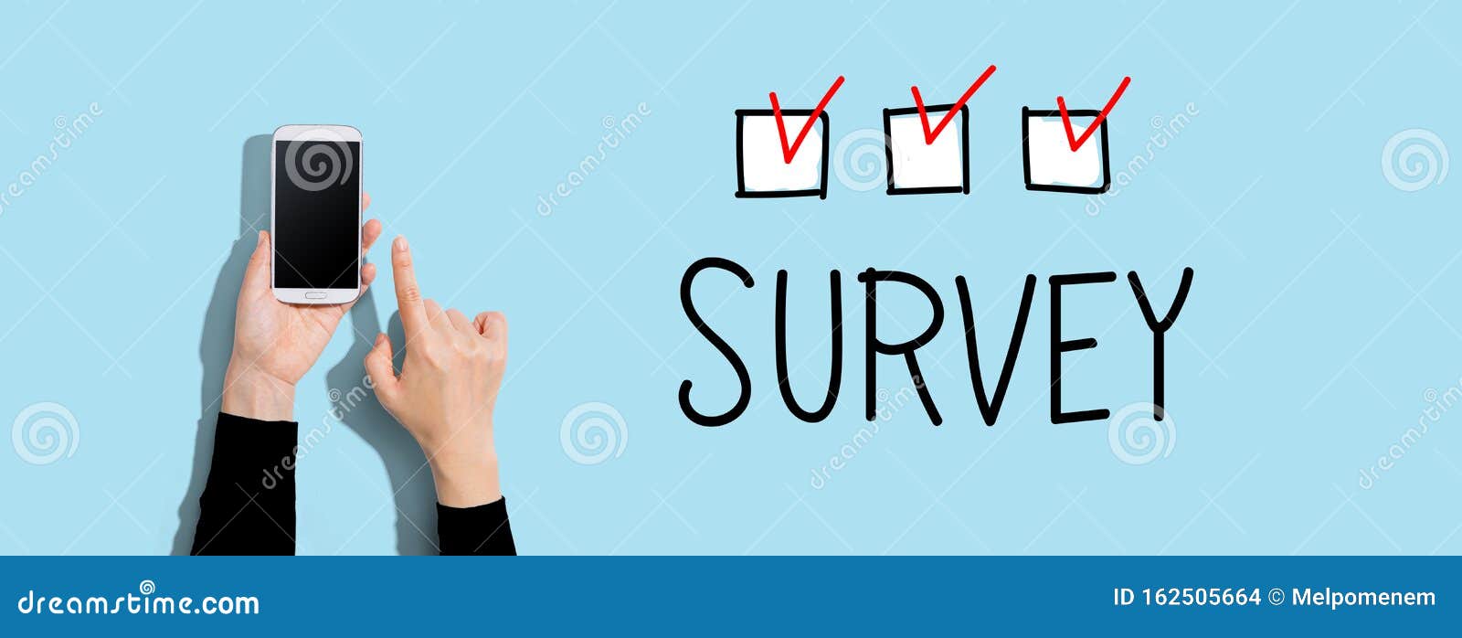 Survey with Person Using a Smartphone Stock Illustration - Illustration ...