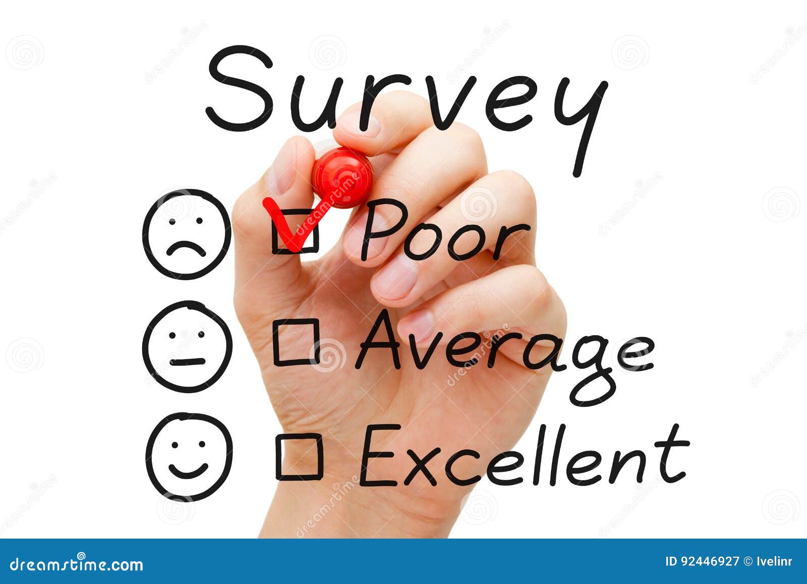 Survey Poor Evaluation stock image. Image of form, marketing - 92446927