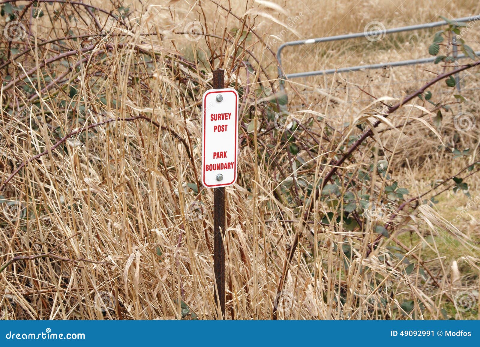 Survey Post Marker stock image. Image of indicator, metal - 49092991