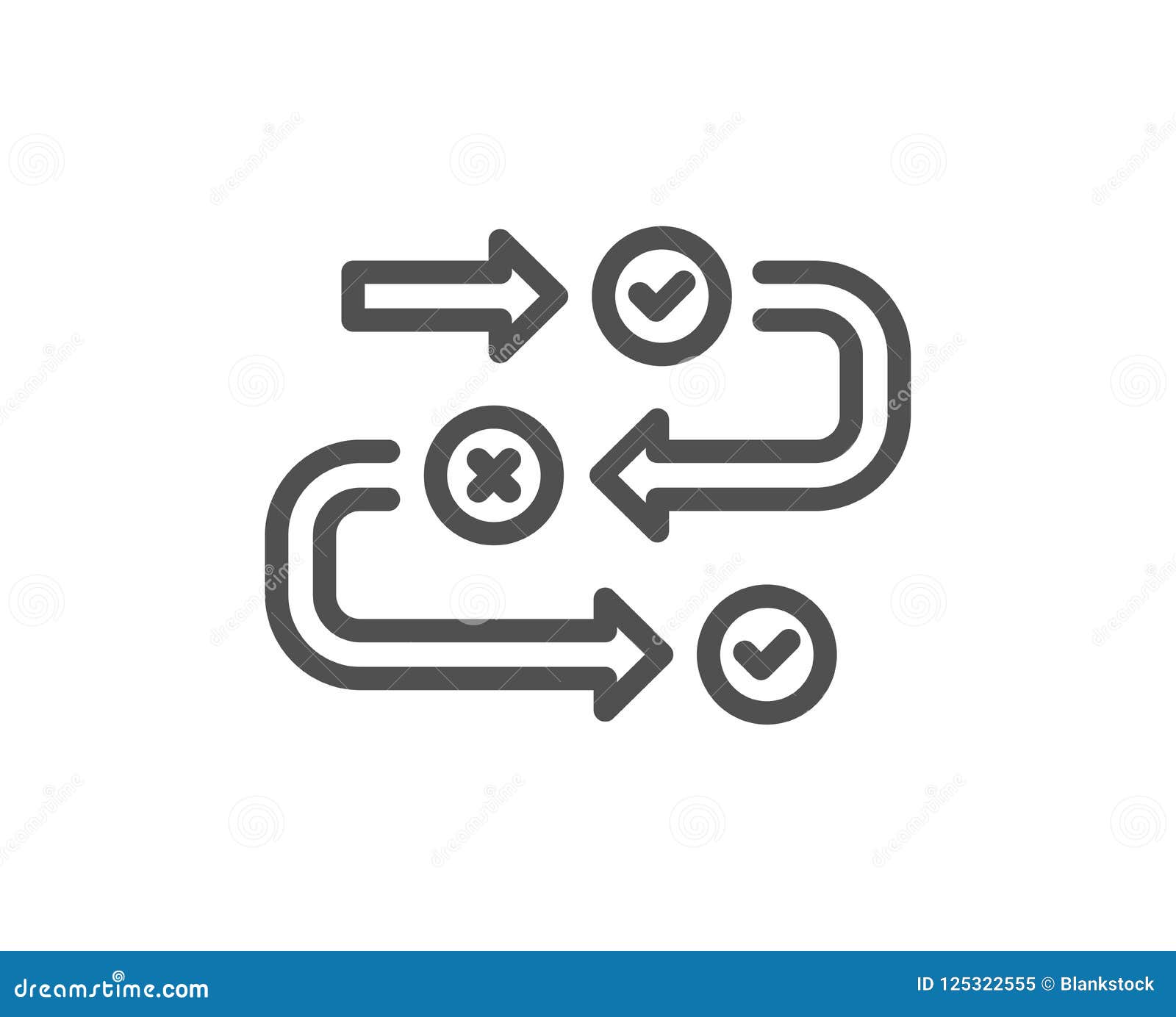 Survey Progress Line Icon. Algorithm Sign. Stock Vector - Illustration ... Survey Progress Line Icon. Algorithm Sign. Stock Vector - Illustration ...