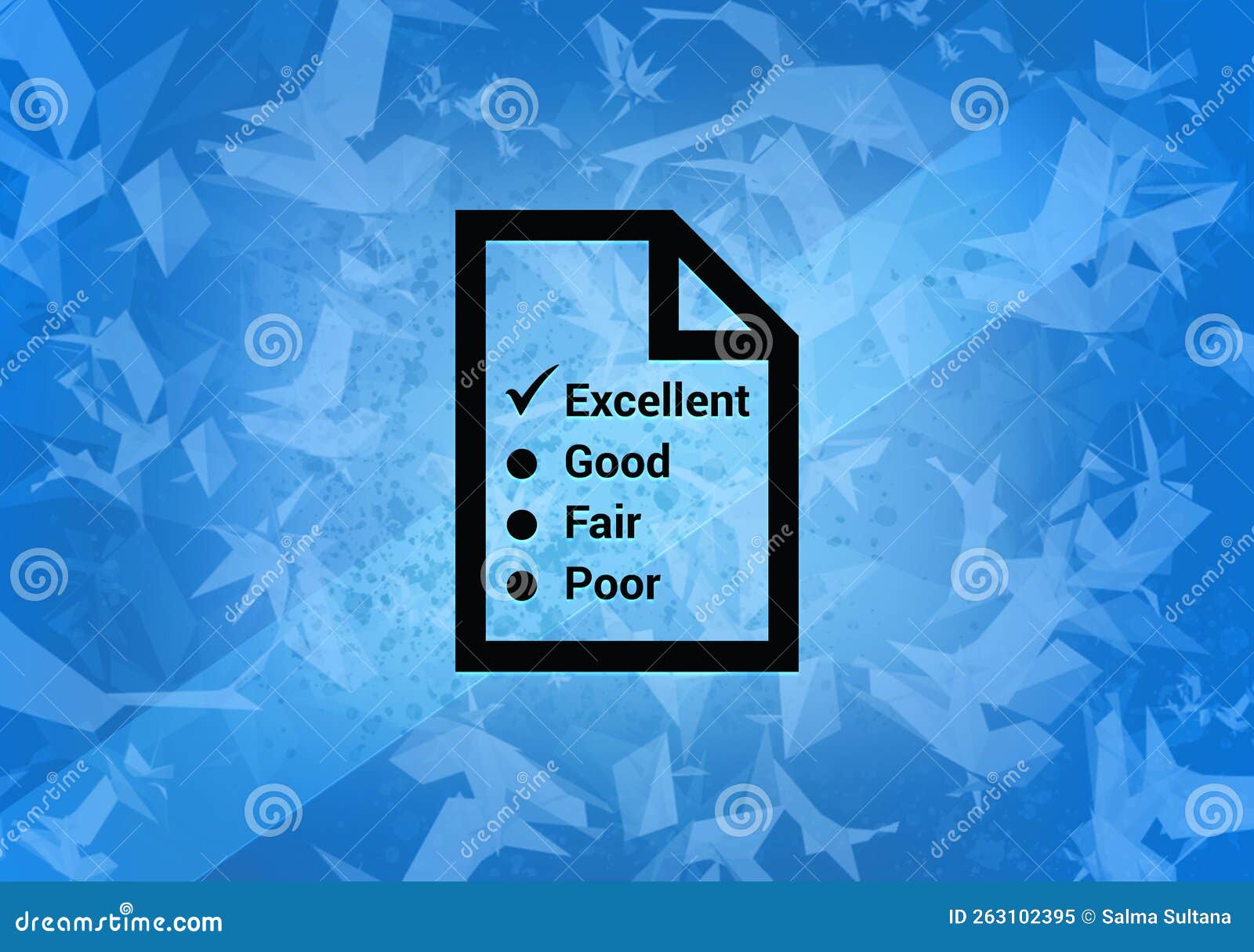 Survey (questionnaire Icon) Aesthetic Abstract Icon on Blue Background ...