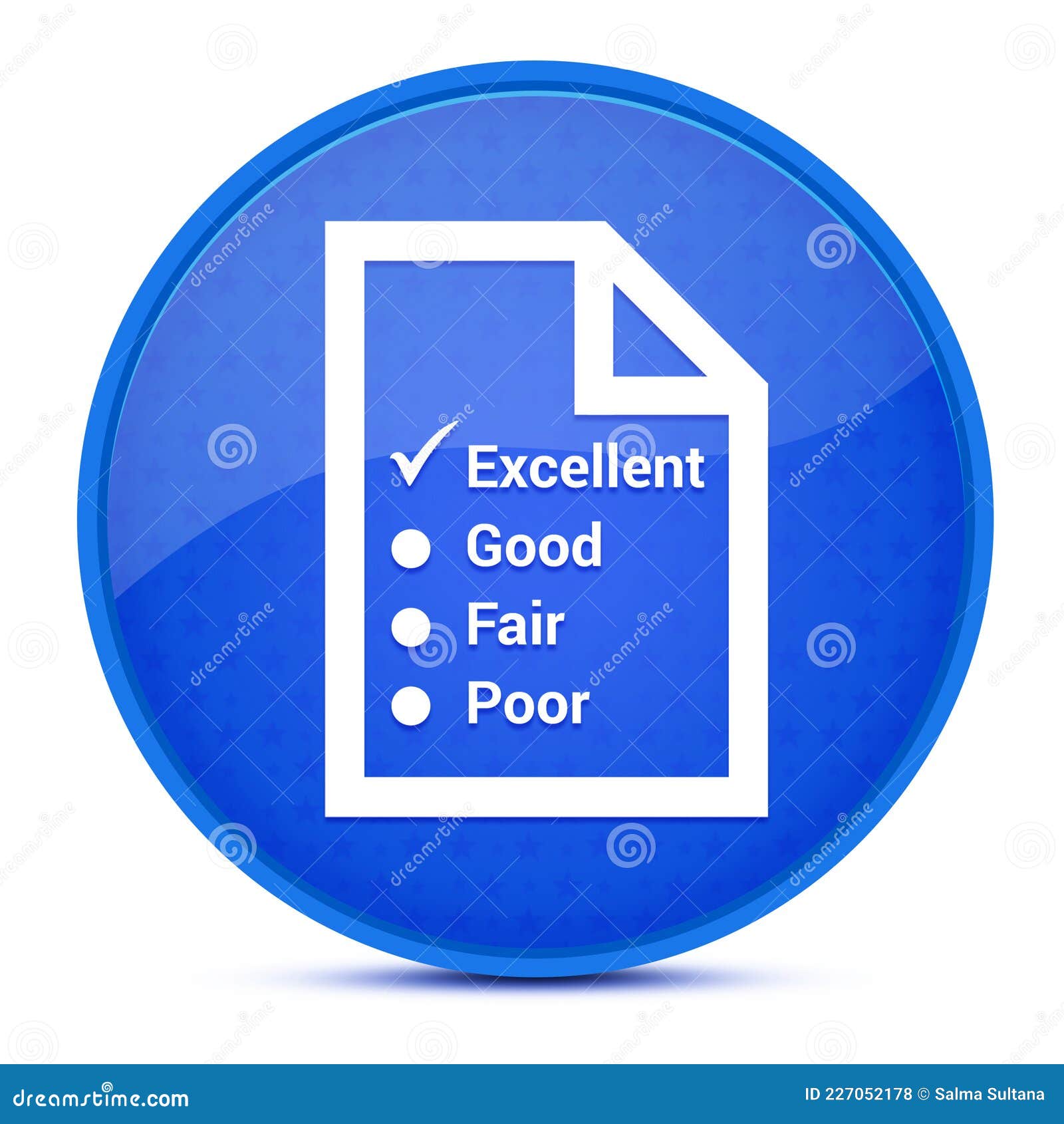 Survey (questionnaire Icon) Aesthetic Glossy Blue Round Button Abstract ...