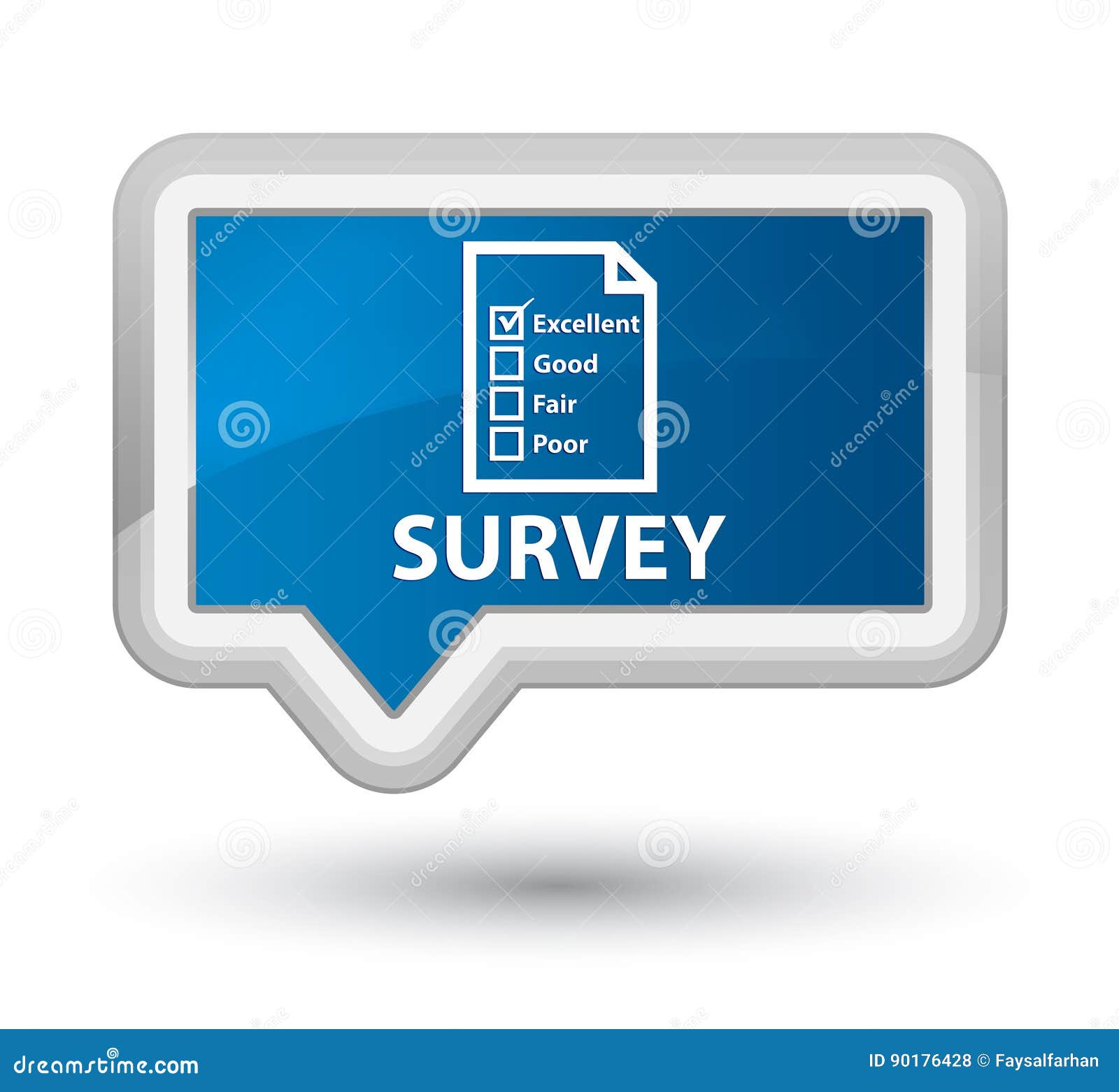 Survey (questionnaire Icon) Prime Blue Banner Button Stock Illustration ...