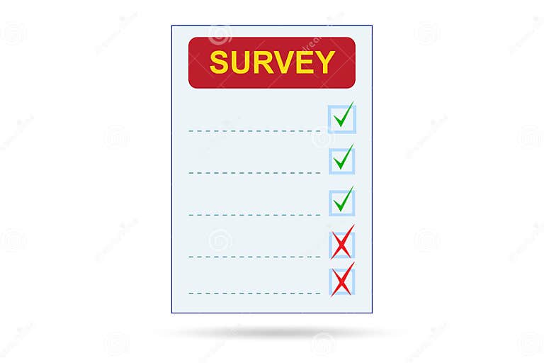 Survey Questionnaire with Tick Boxes Stock Illustration - Illustration ...