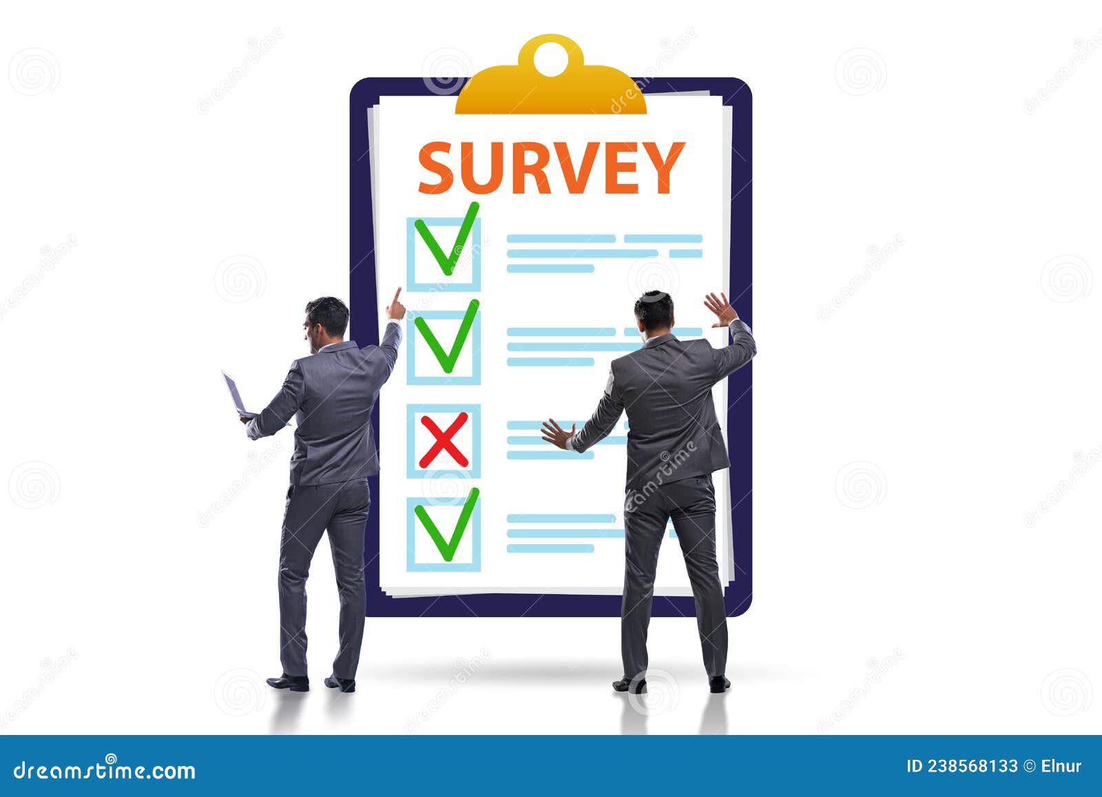 Survey Questionnaire with Tick Boxes Stock Illustration - Illustration ...