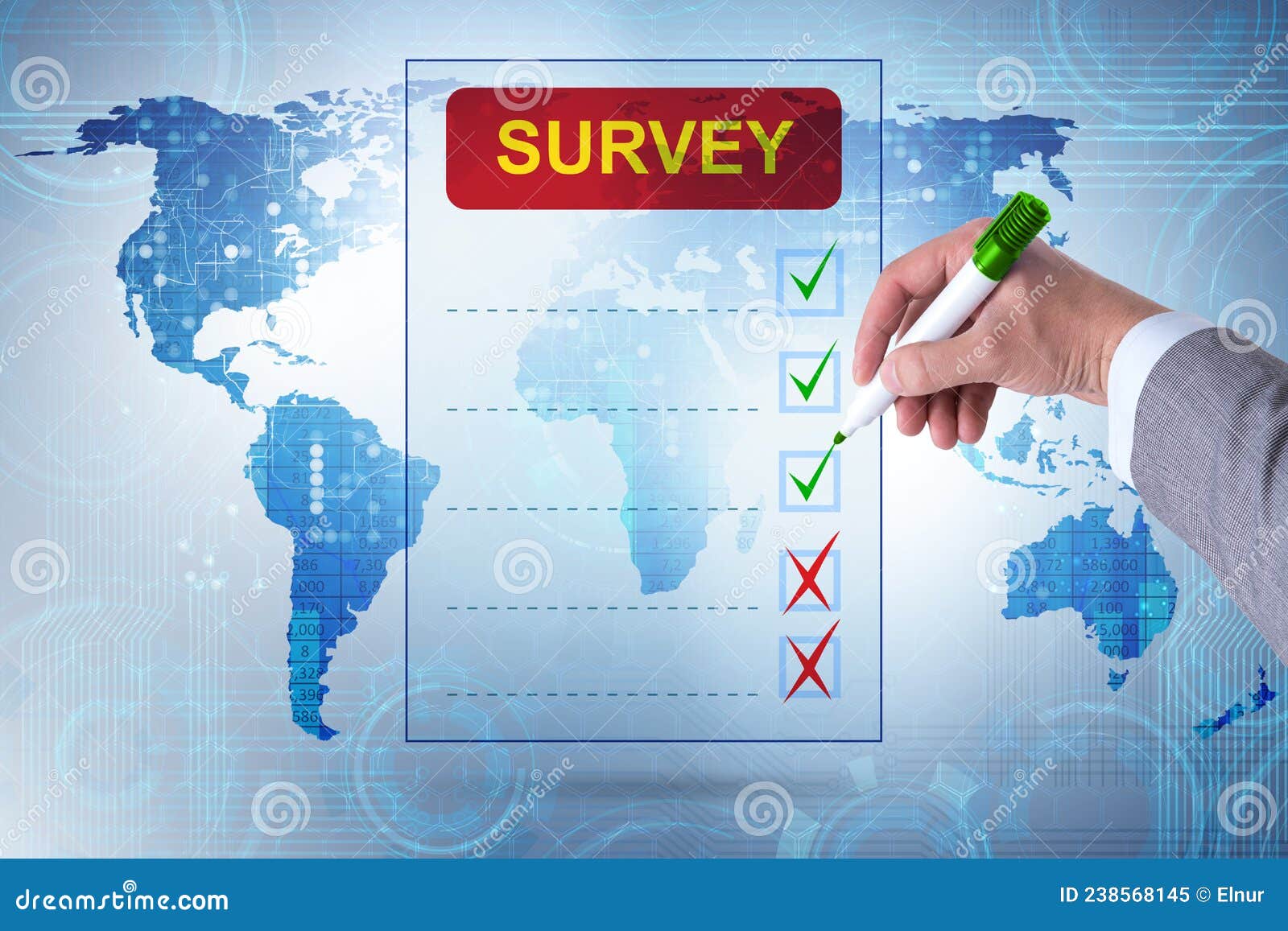 Survey Questionnaire with Tick Boxes Stock Image - Image of client ...