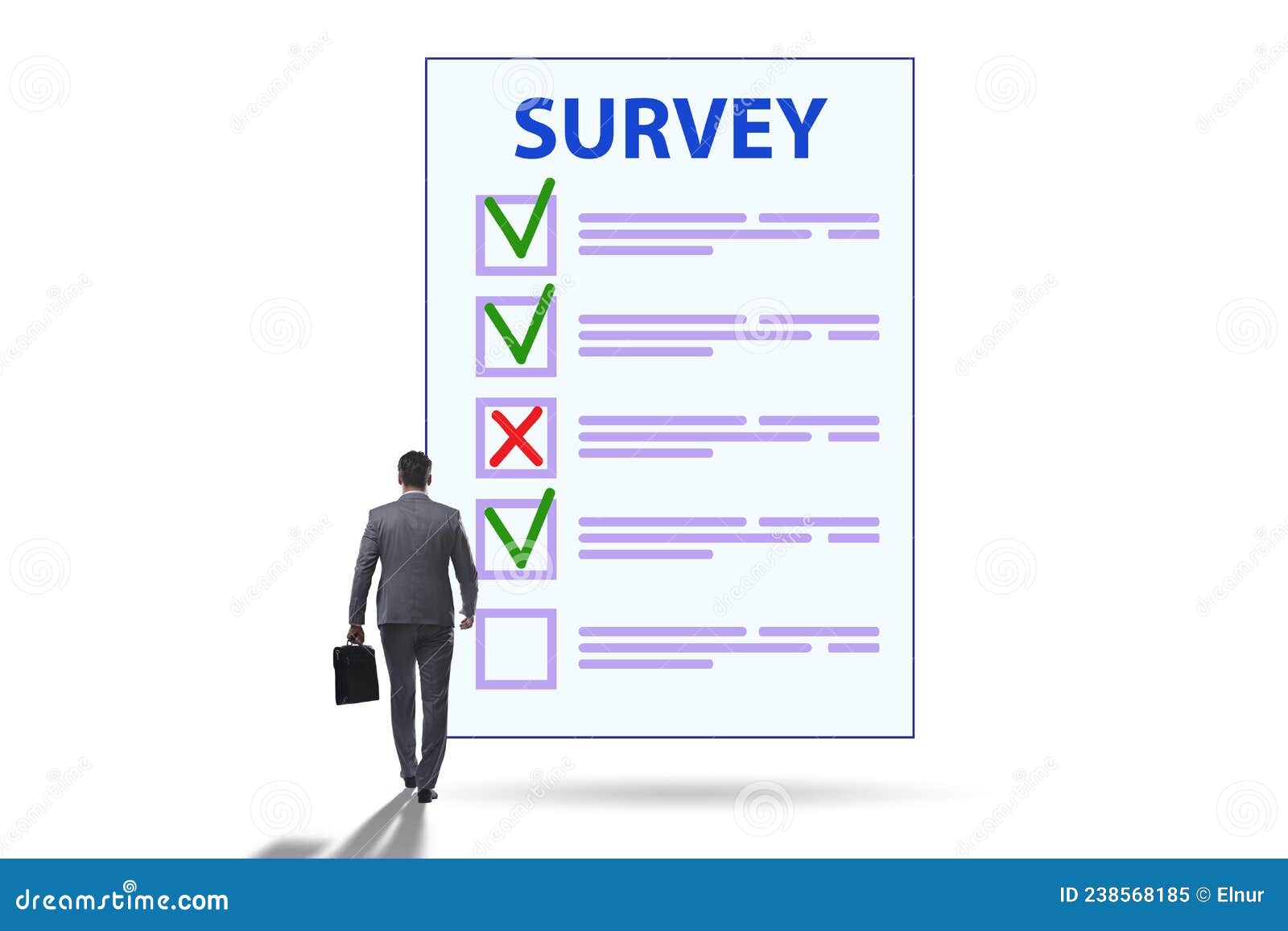 Survey Questionnaire with Tick Boxes Stock Illustration - Illustration ...
