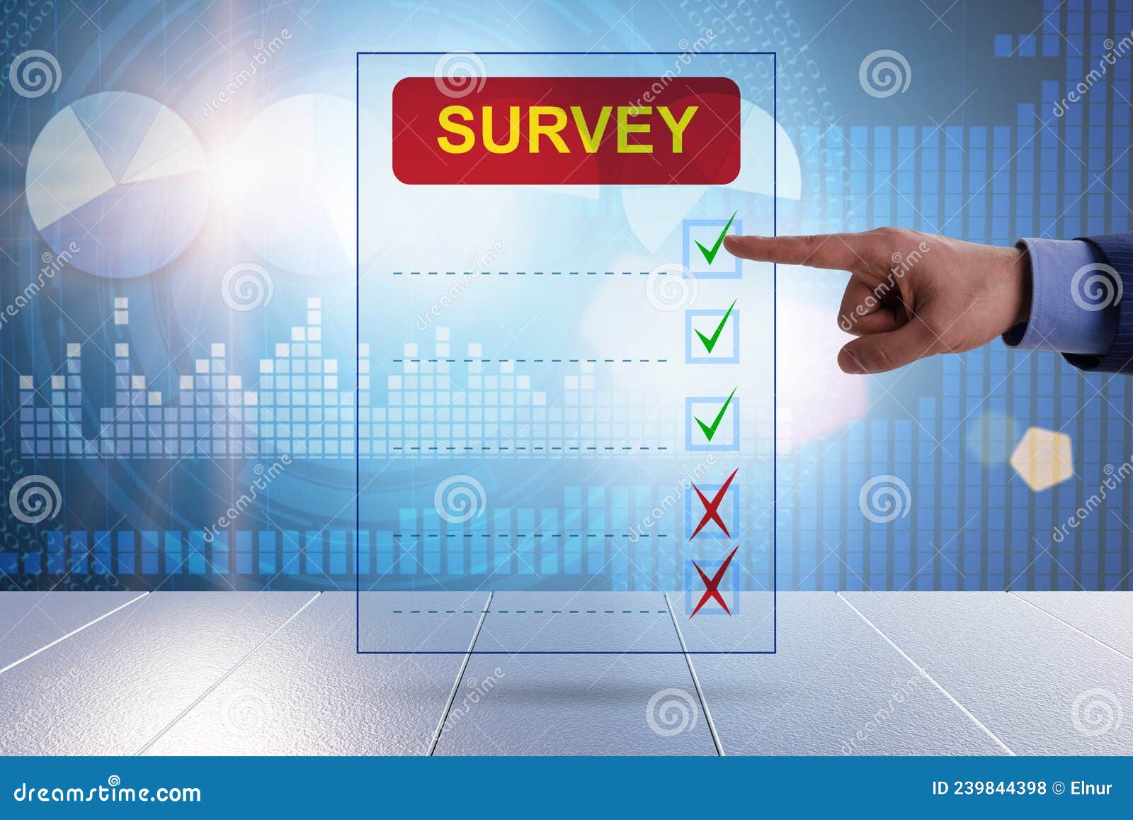 Survey Questionnaire with Tick Boxes Stock Illustration - Illustration ...
