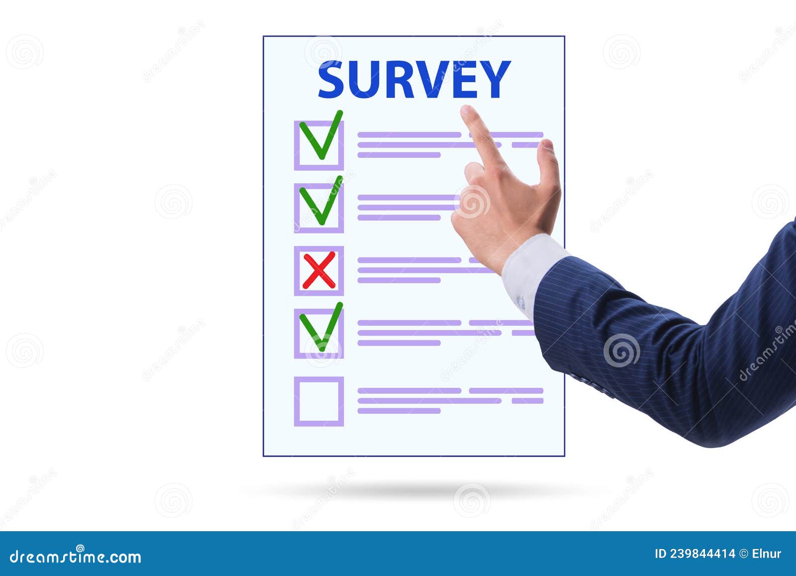 Survey Questionnaire with Tick Boxes Stock Illustration - Illustration ...