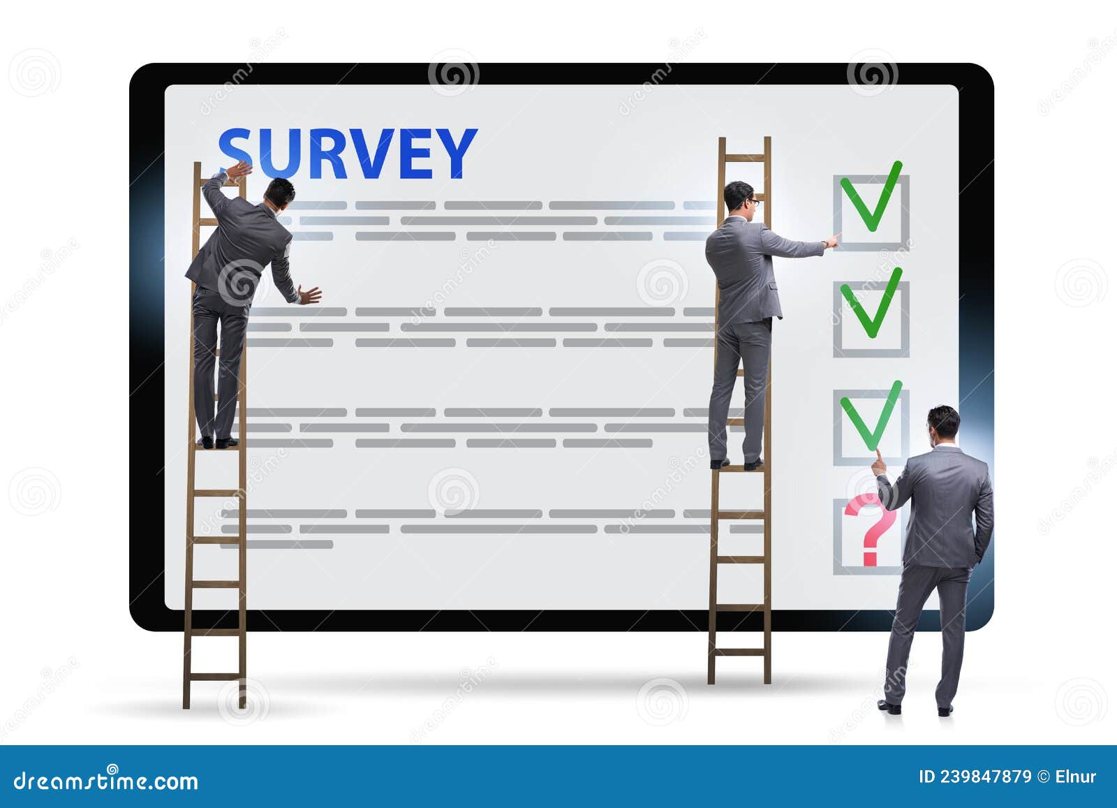 Survey Questionnaire with Tick Boxes Stock Image - Image of check ...