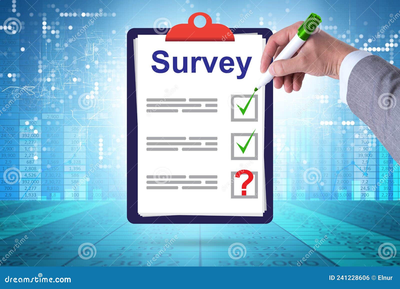 Survey Questionnaire with Tick Boxes Stock Illustration - Illustration ...
