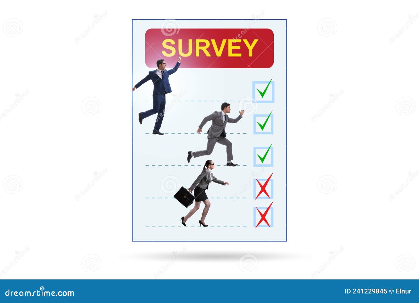 Survey Questionnaire with Tick Boxes Stock Illustration - Illustration ...