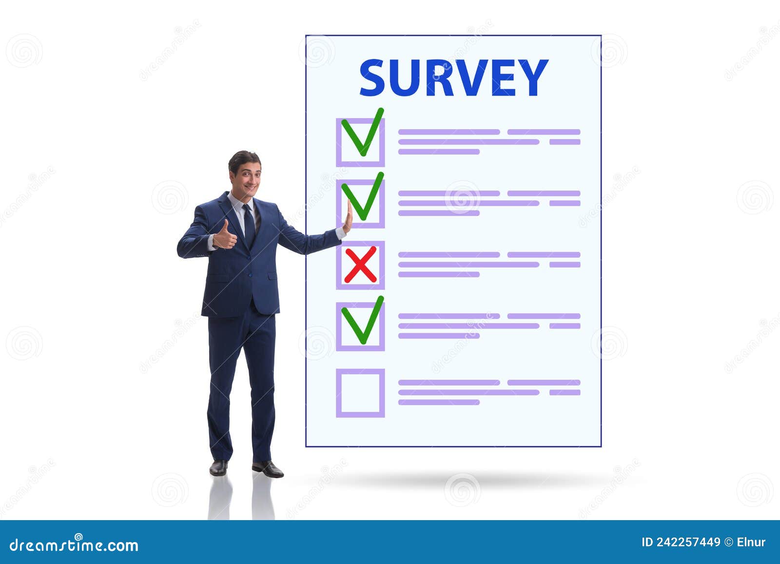 Survey Questionnaire with Tick Boxes Stock Image - Image of checklist ...