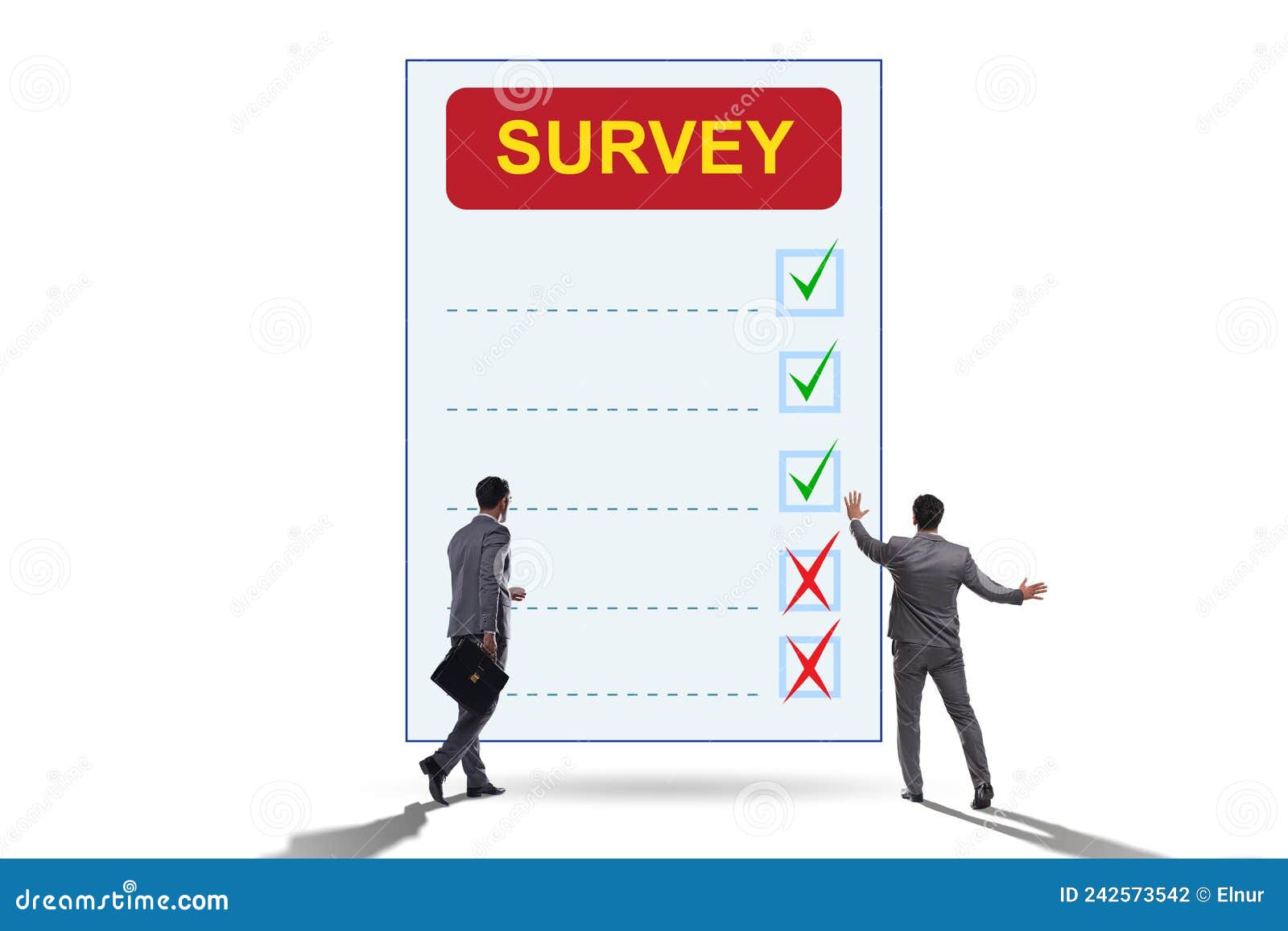 Survey Questionnaire with Tick Boxes Stock Photo - Image of report ...