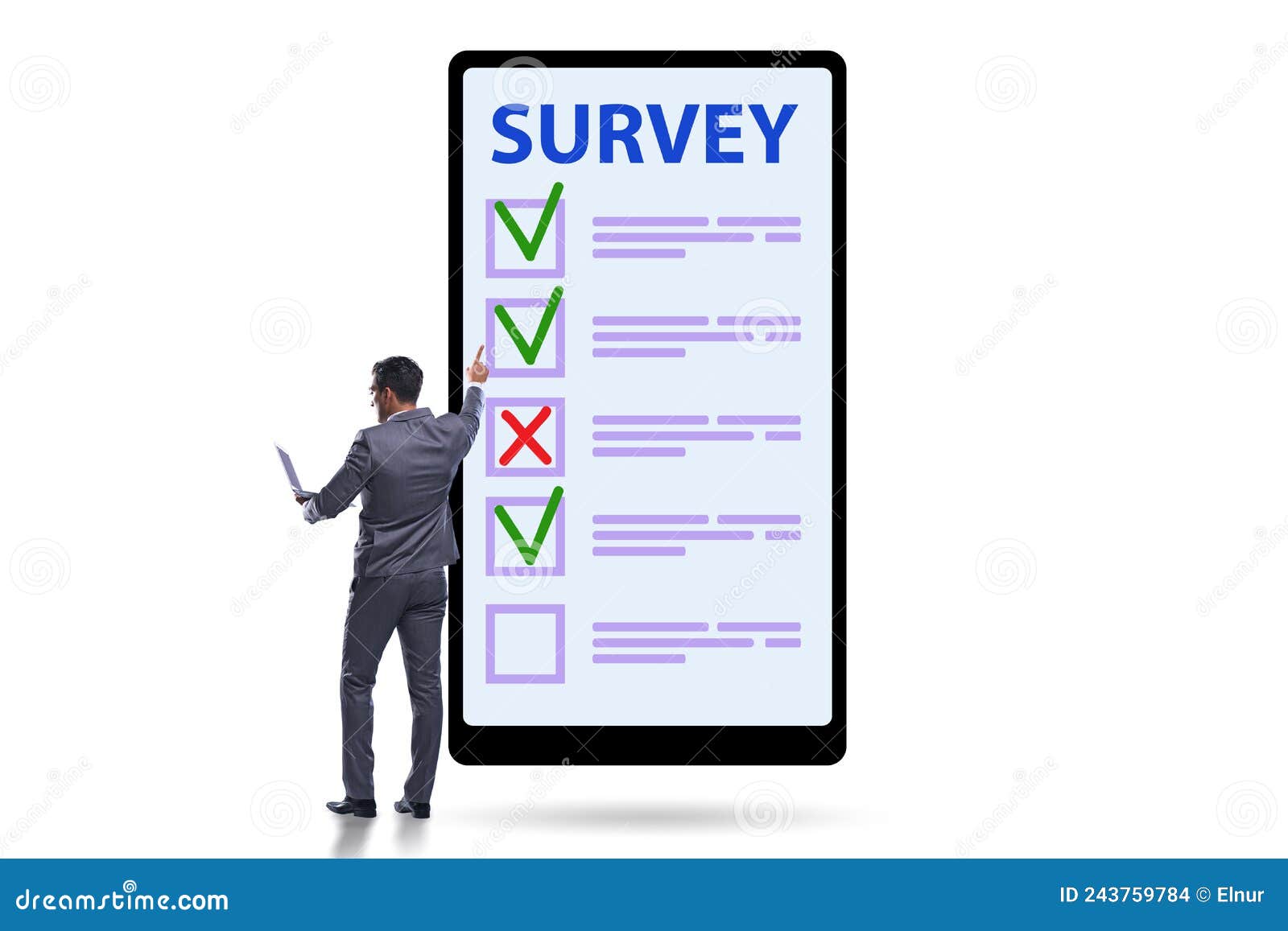 Survey Questionnaire with Tick Boxes Stock Photo - Image of report ...