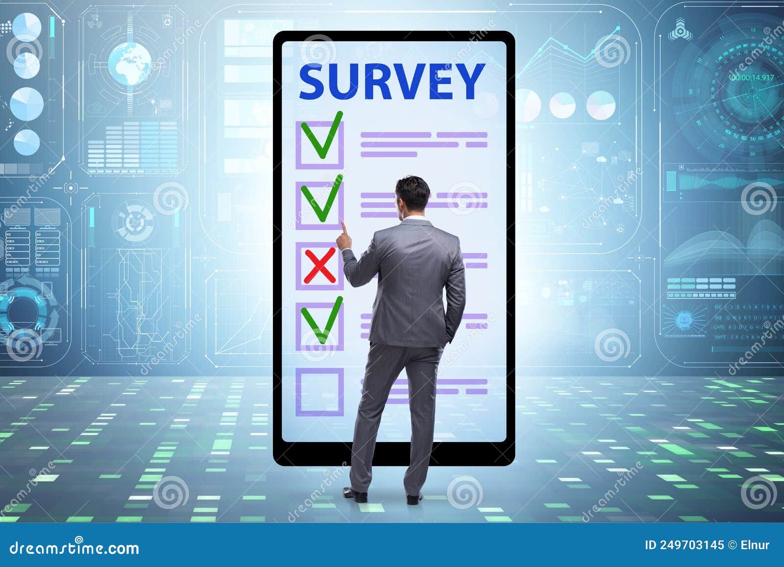 Survey Questionnaire with Tick Boxes Stock Image - Image of list ...
