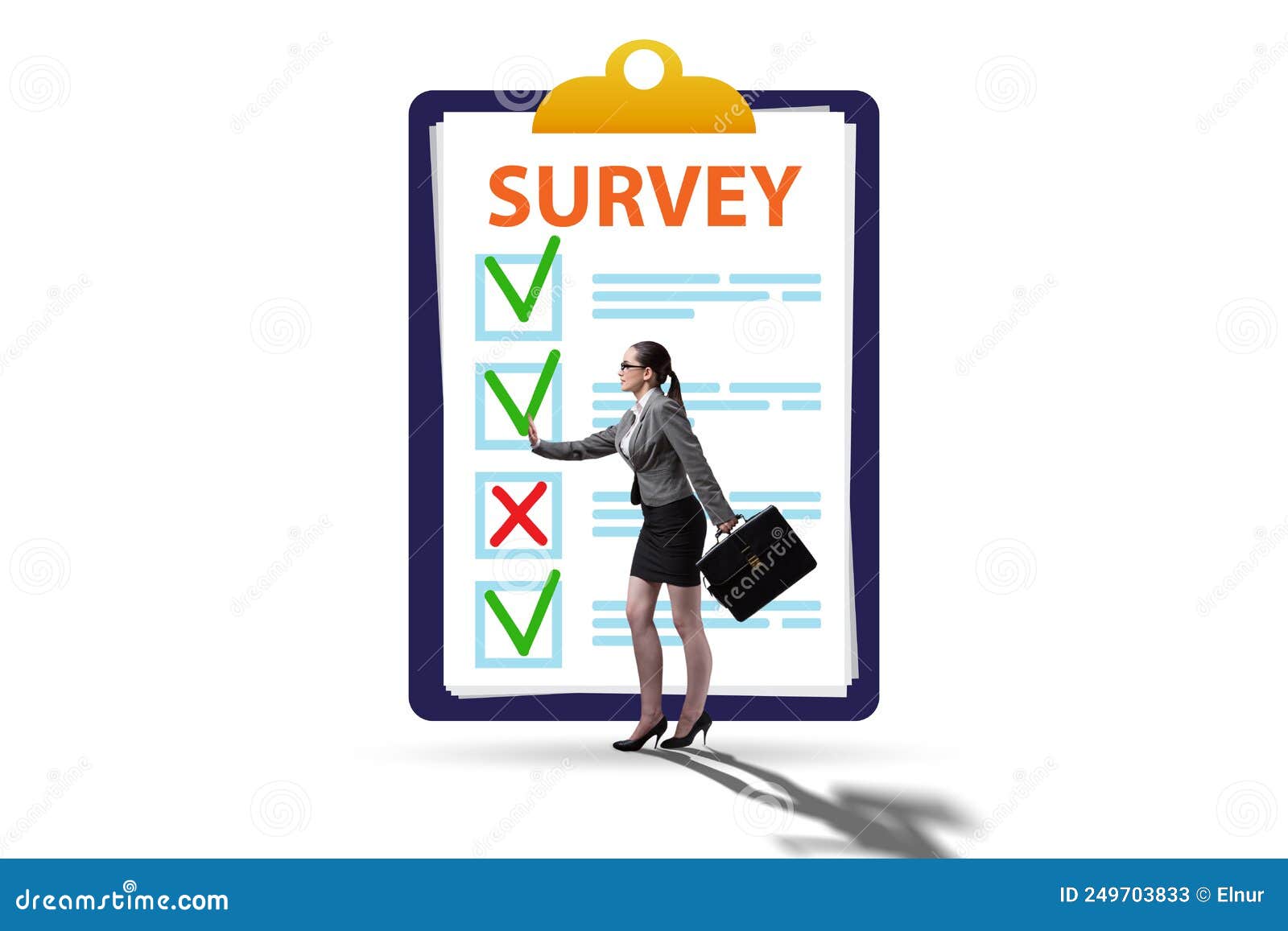 Survey Questionnaire with Tick Boxes Stock Image - Image of ...