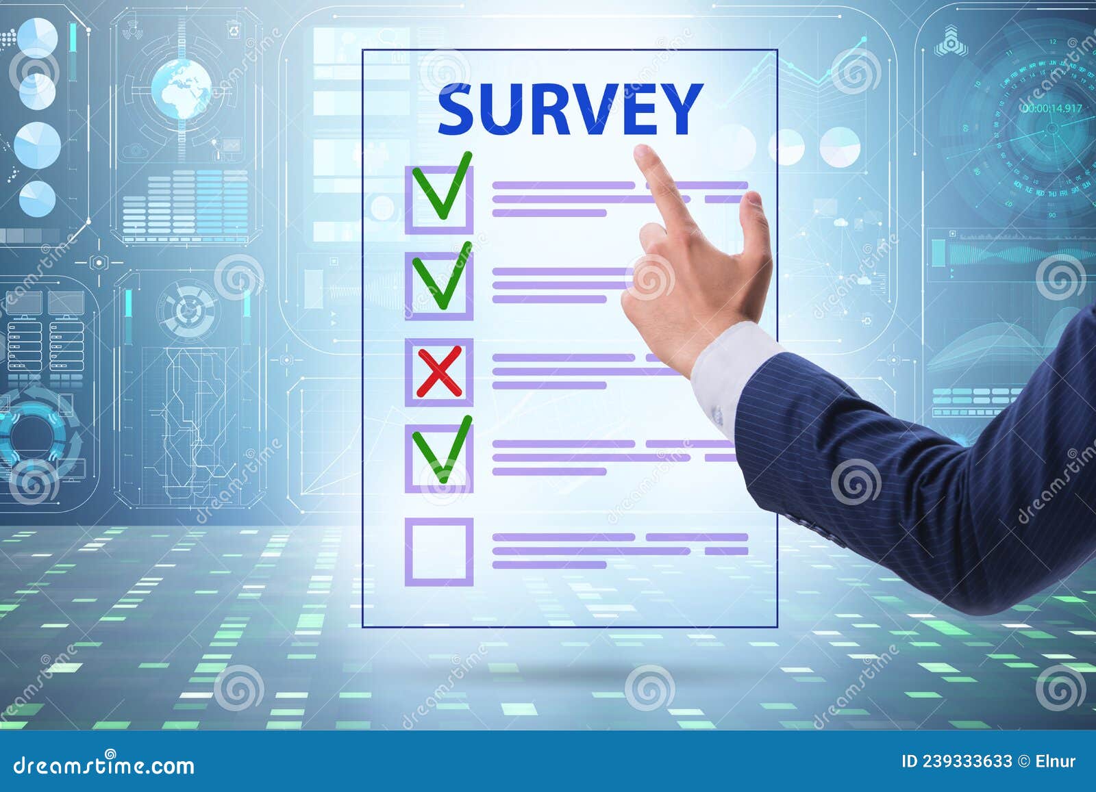 Survey Questionnaire with Tick Boxes Stock Image - Image of marketing ...