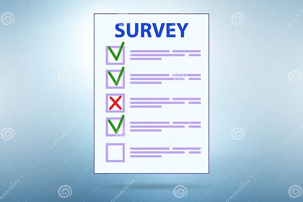 Survey Questionnaire with Tick Boxes Stock Illustration - Illustration ...