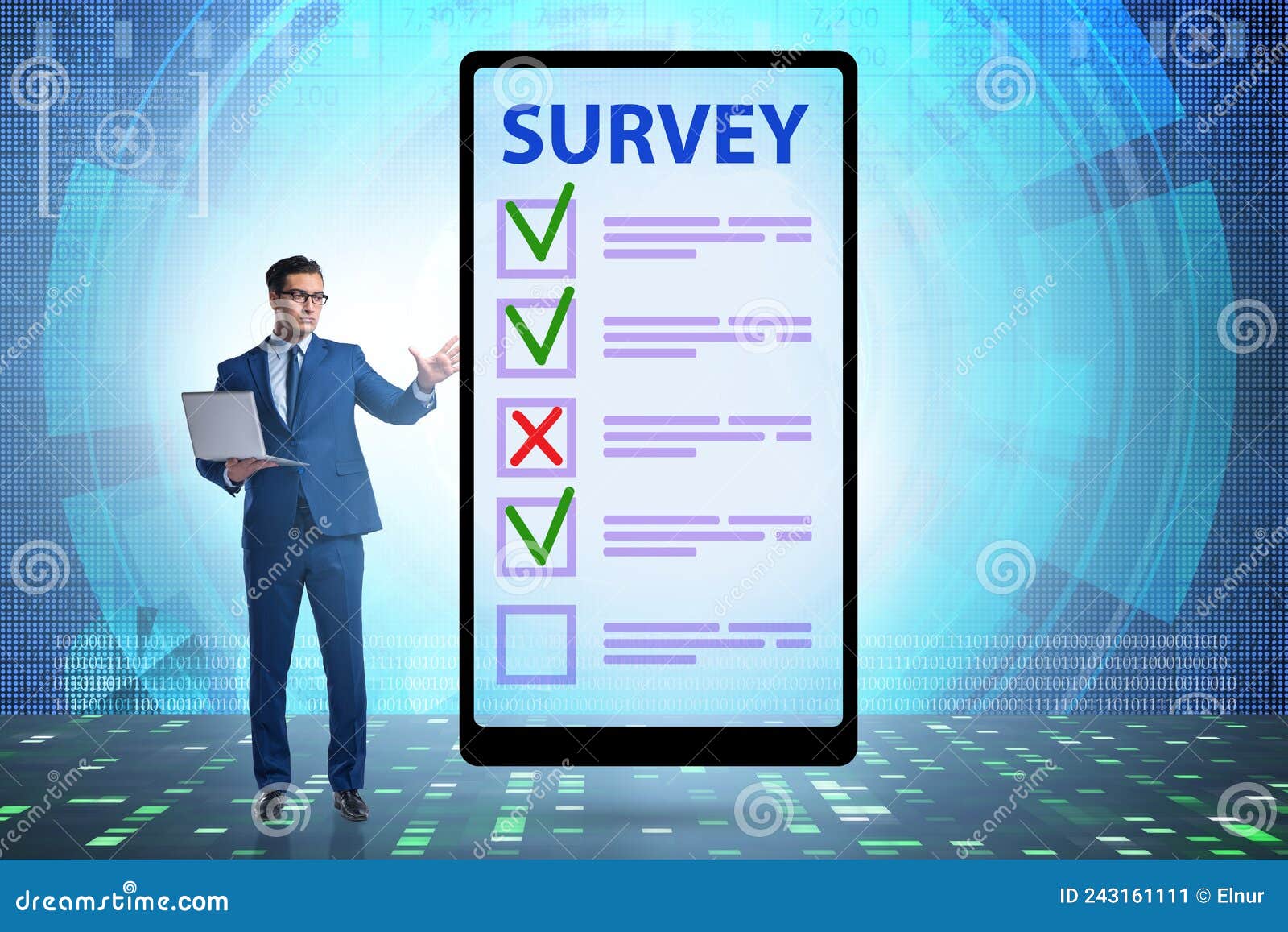 Survey Questionnaire with Tick Boxes Stock Image - Image of checklist ...