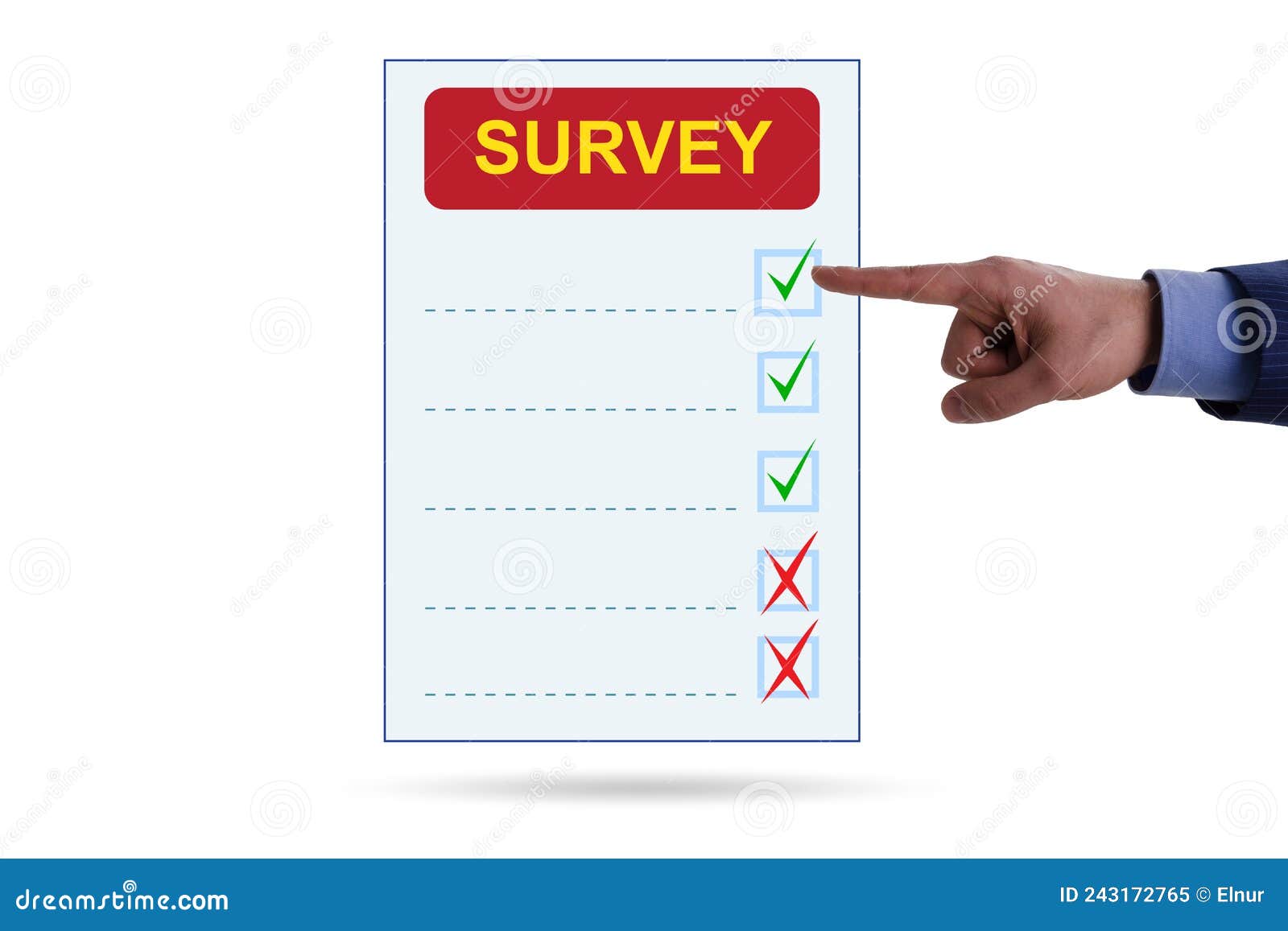 Survey Questionnaire with Tick Boxes Stock Illustration - Illustration ...