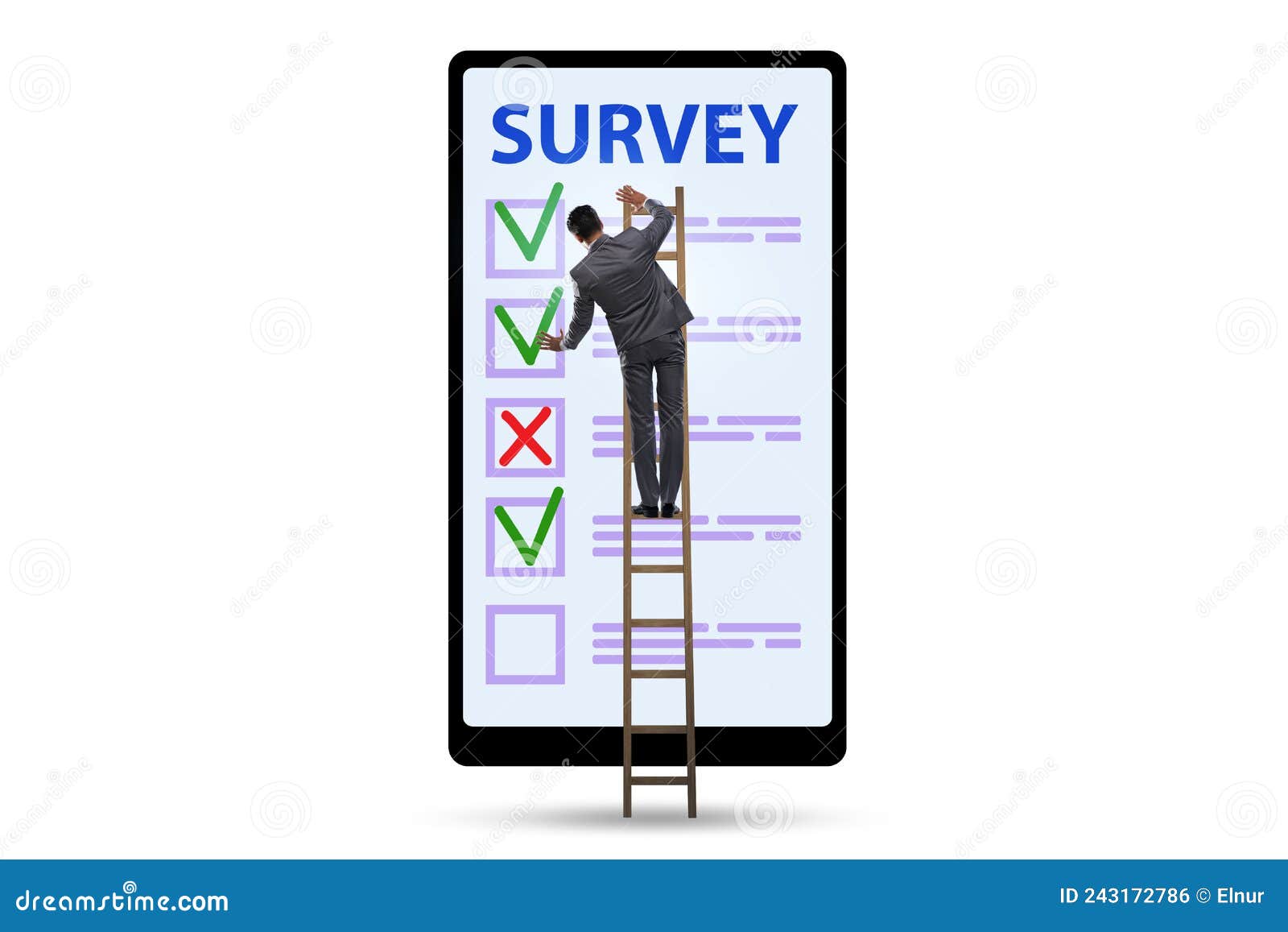 Survey Questionnaire with Tick Boxes Stock Photo - Image of business ...