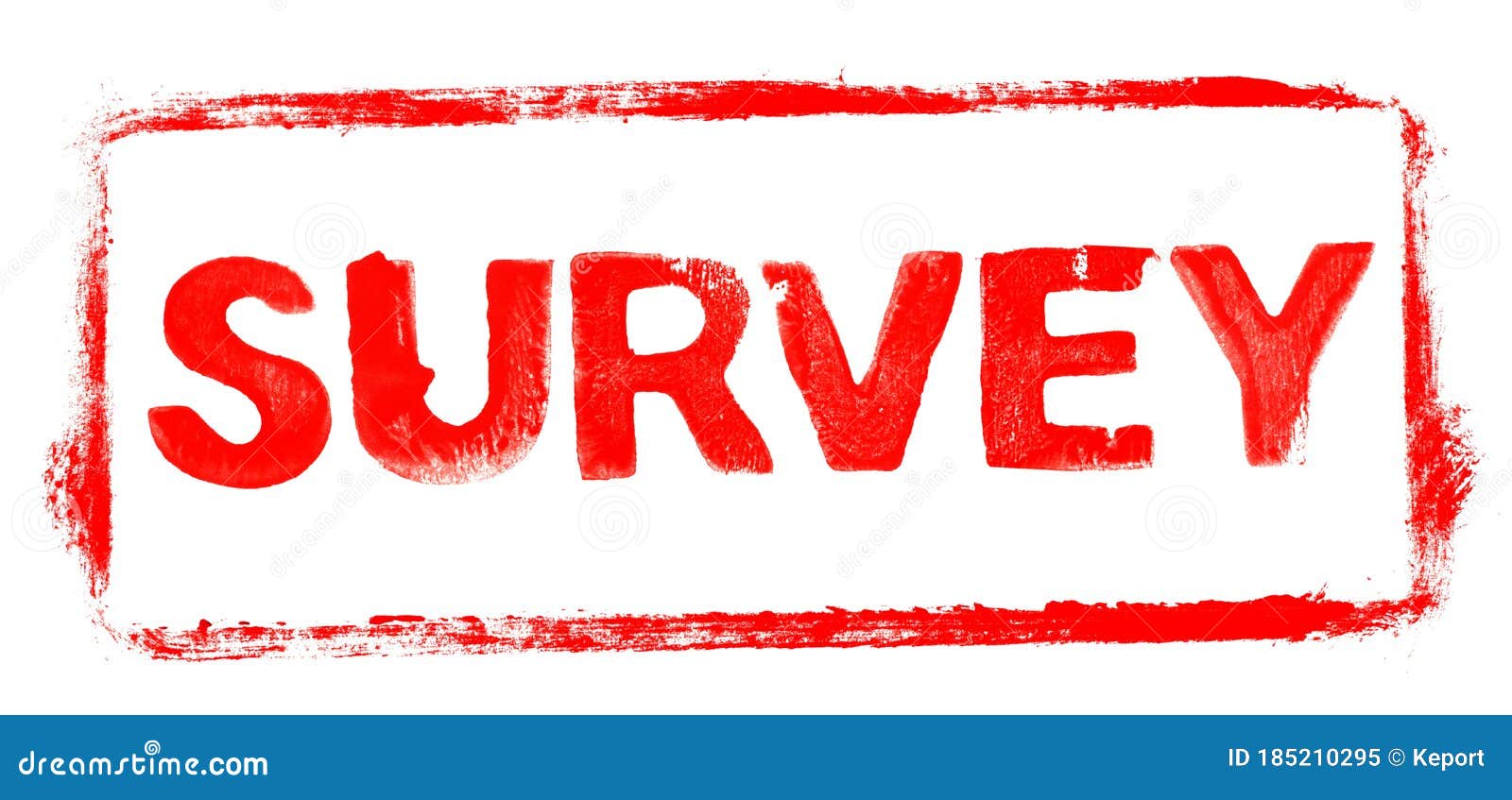 Red Stencil Frame Showing Survey Stock Illustration - Illustration of ...