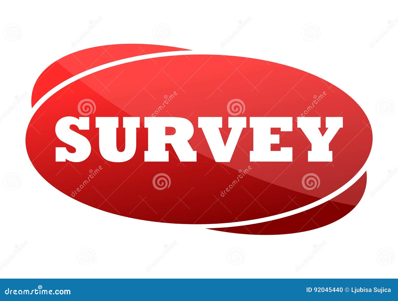 Survey red sign stock vector. Illustration of service - 92045440