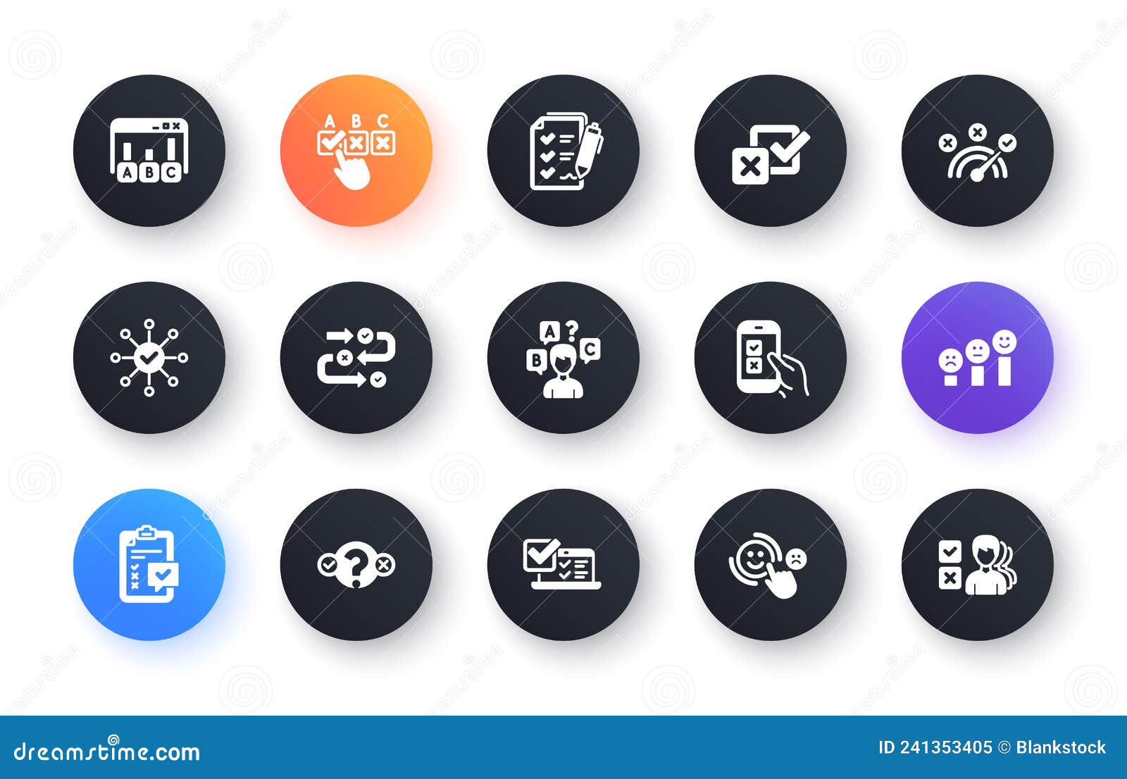 Survey or Report Icons. Opinion, Customer Satisfaction and Feedback ...
