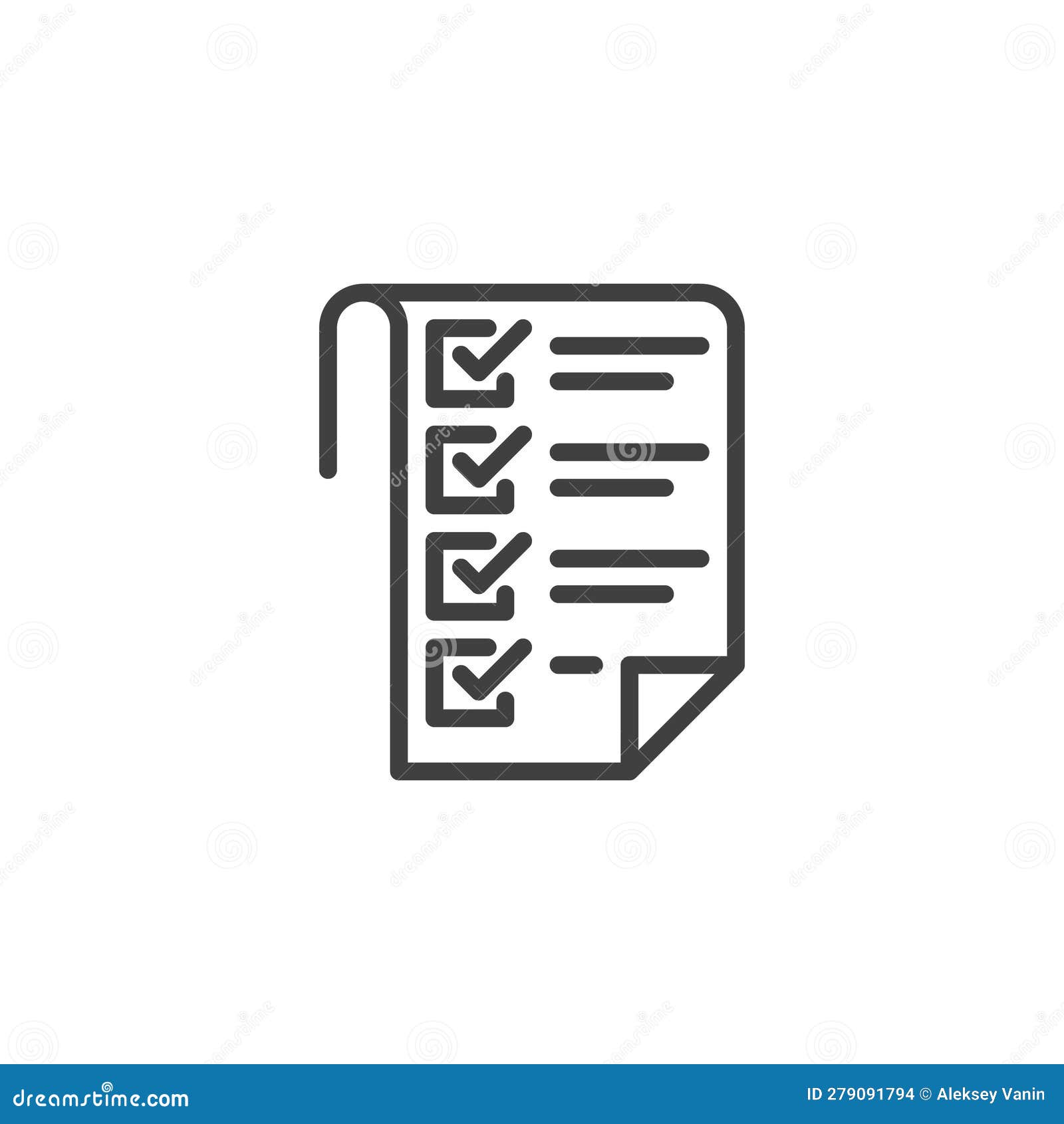 Survey report line icon stock illustration. Illustration of editable ...