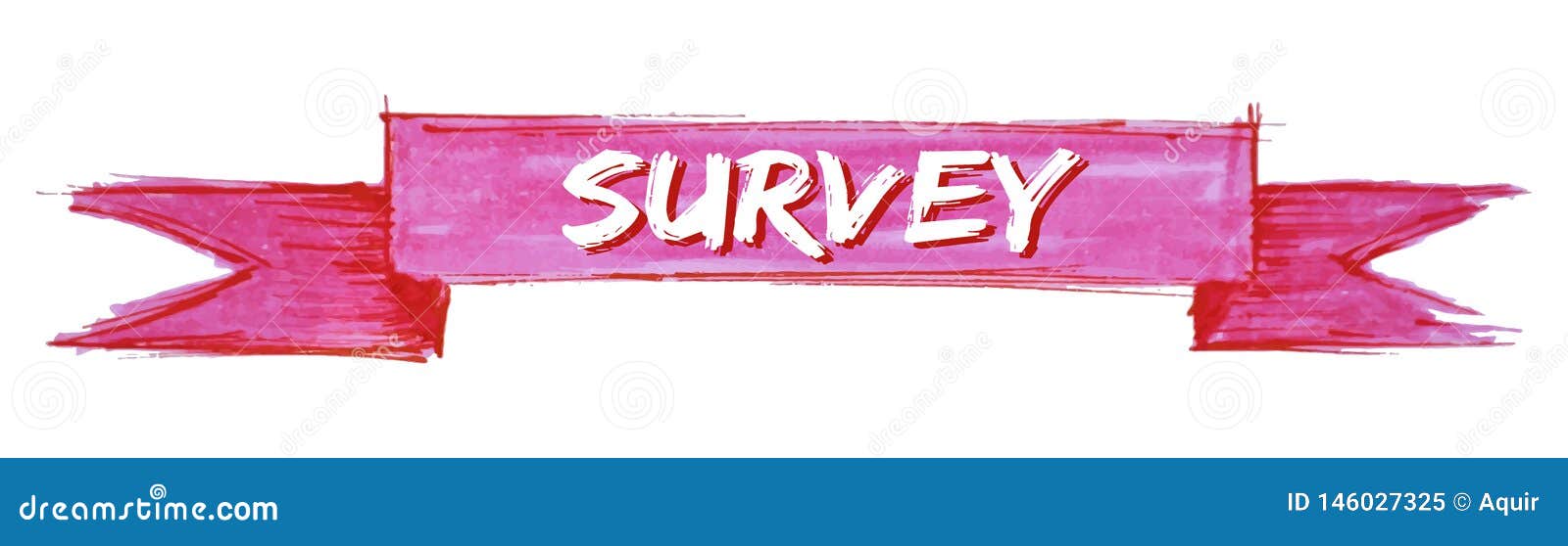 Survey ribbon stock vector. Illustration of felttip - 146027325