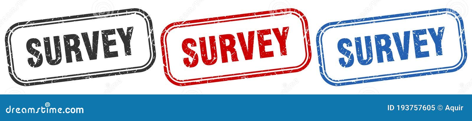 Survey Square Isolated Sign Set. Survey Stamp Stock Vector ...