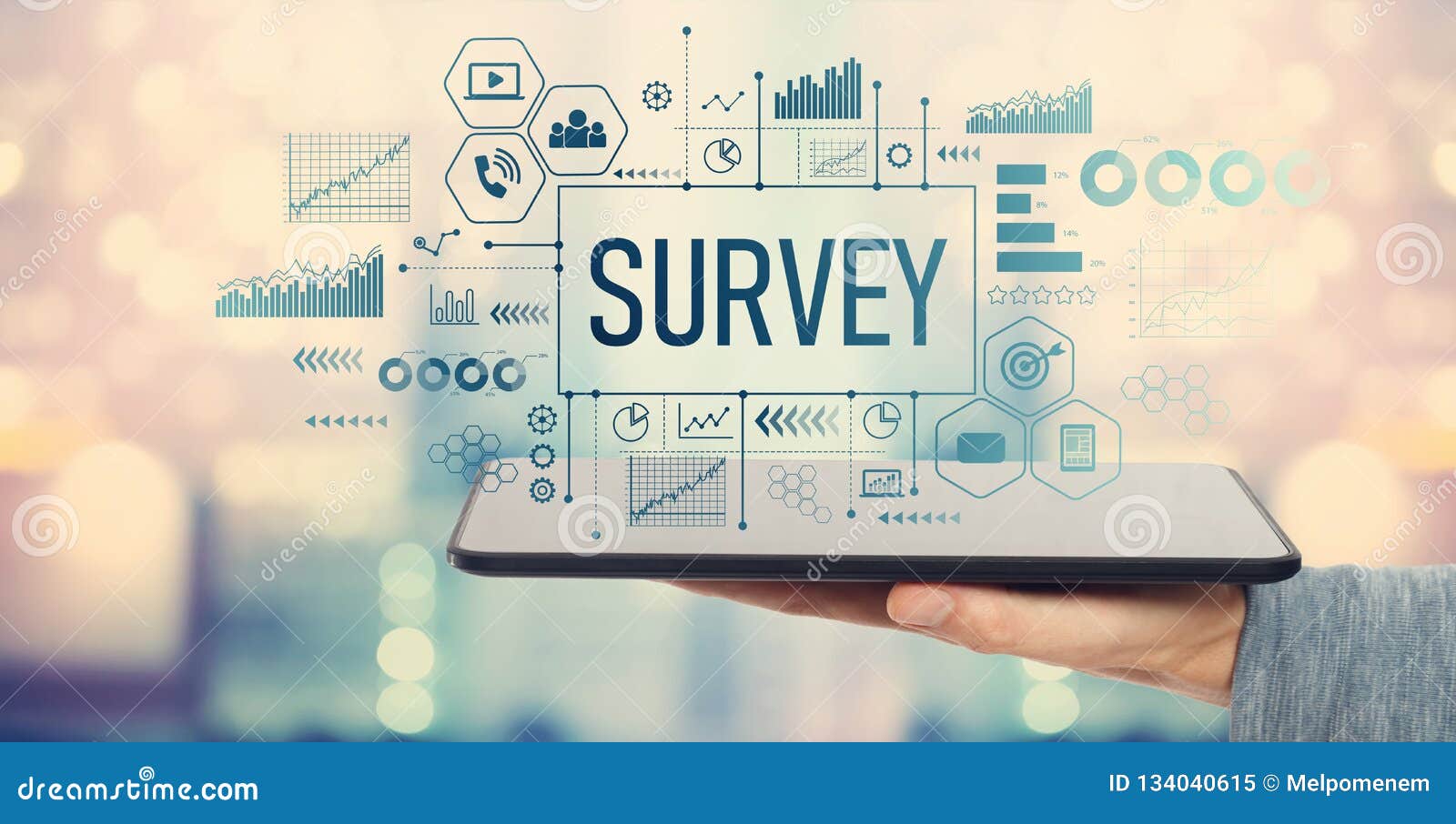 Survey with Tablet Computer Stock Image - Image of list, computer ...