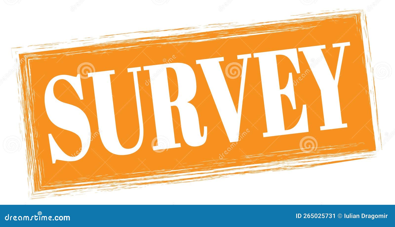 SURVEY Text Written on Orange Stamp Sign Stock Illustration ...