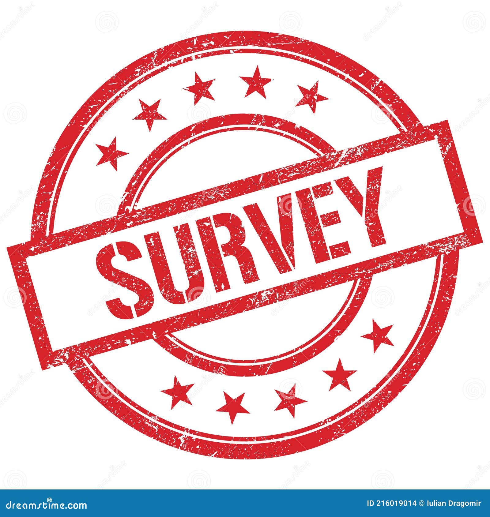 SURVEY Text Written on Red Vintage Stamp Stock Illustration ...