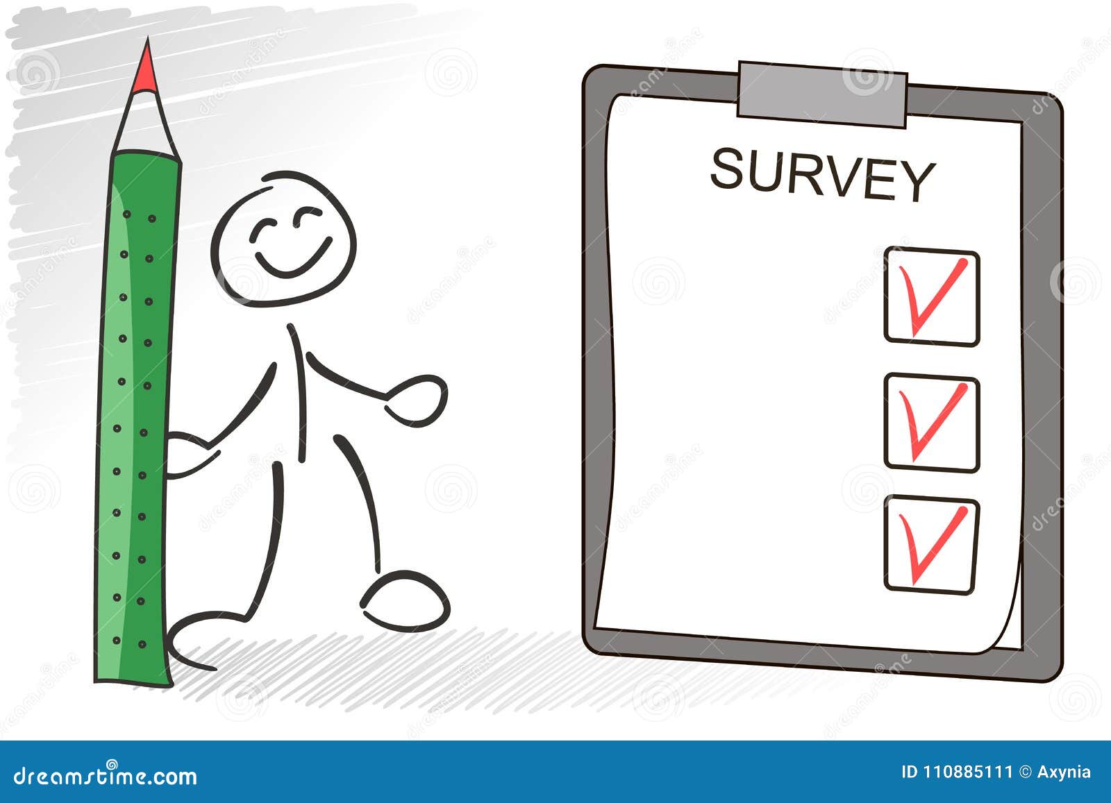 Survey Vector Concept. Stickman Answer Questions From The Survey ...