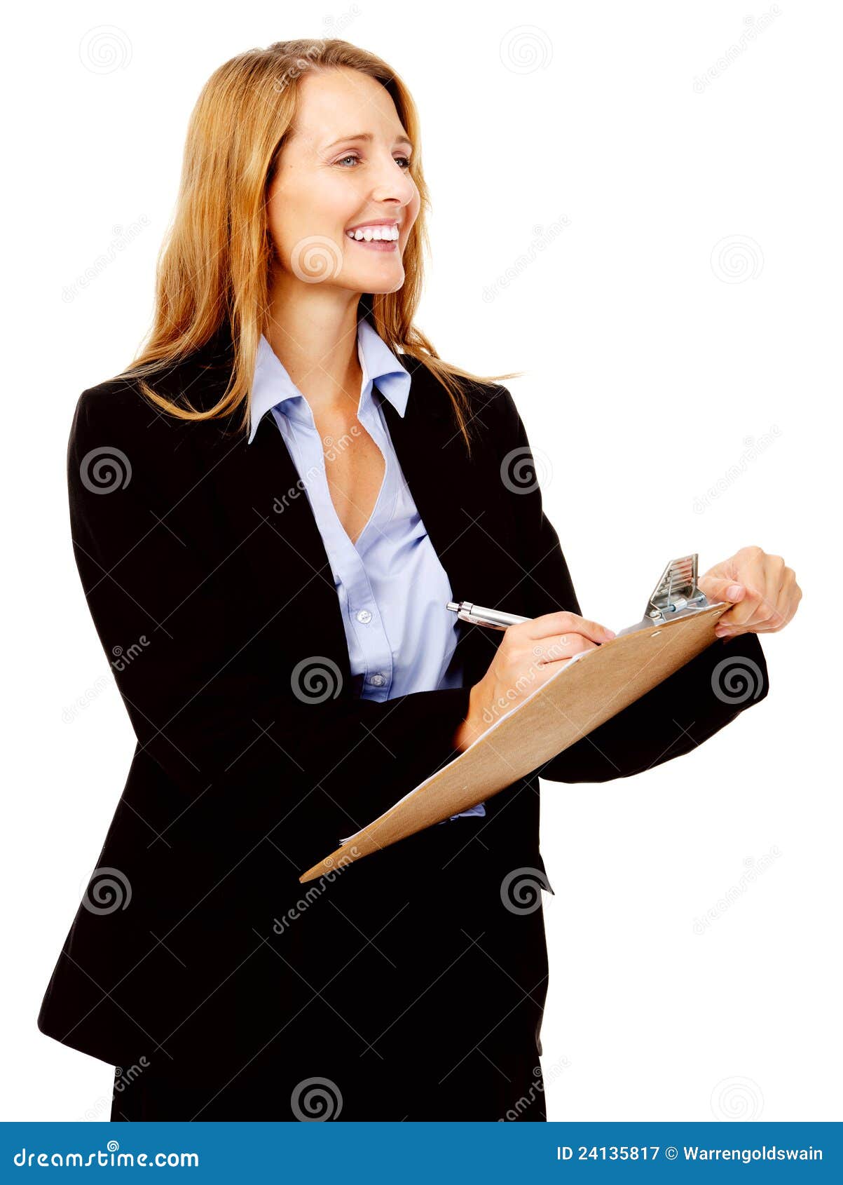 Survey woman clipboard stock image. Image of career, executive - 24135817