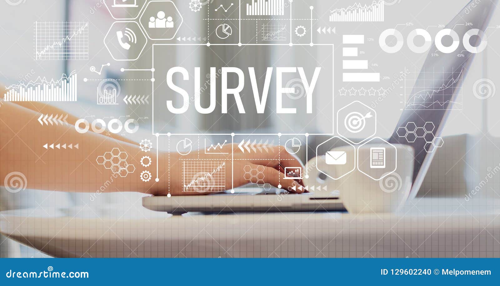 Survey with Woman Using a Laptop Stock Photo - Image of form, list ...