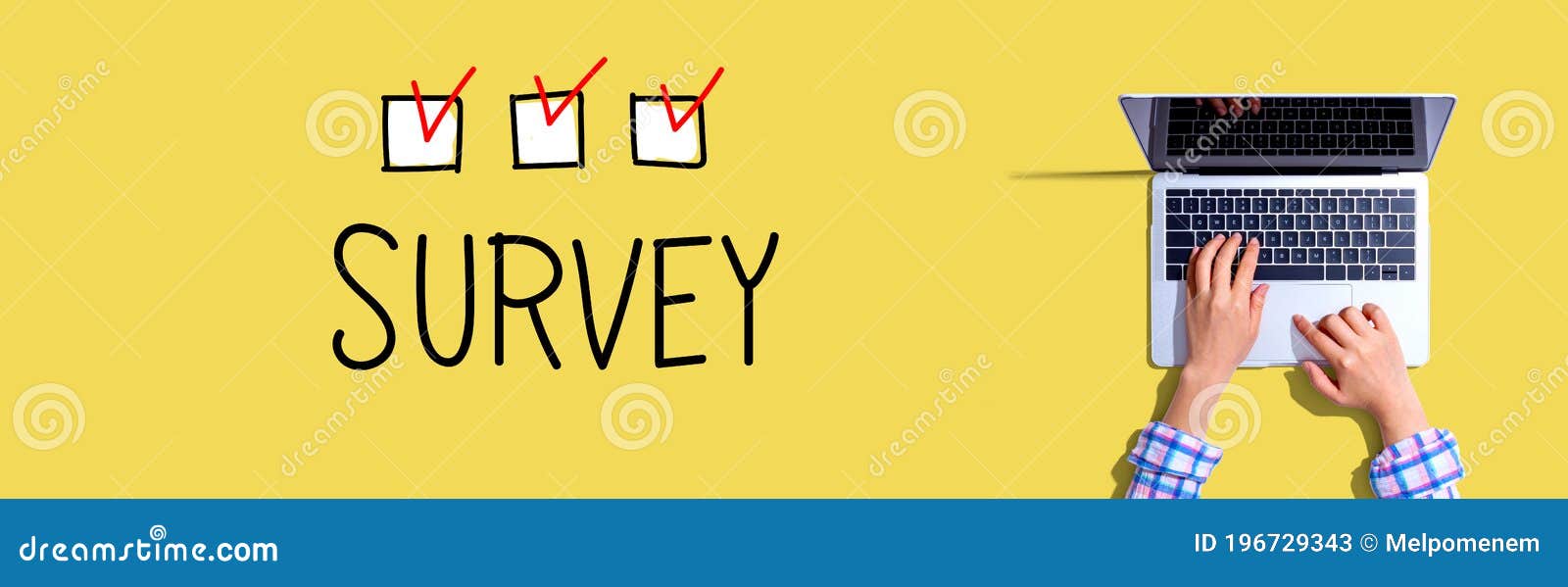 Survey with Woman Using a Laptop Stock Image - Image of digital ...