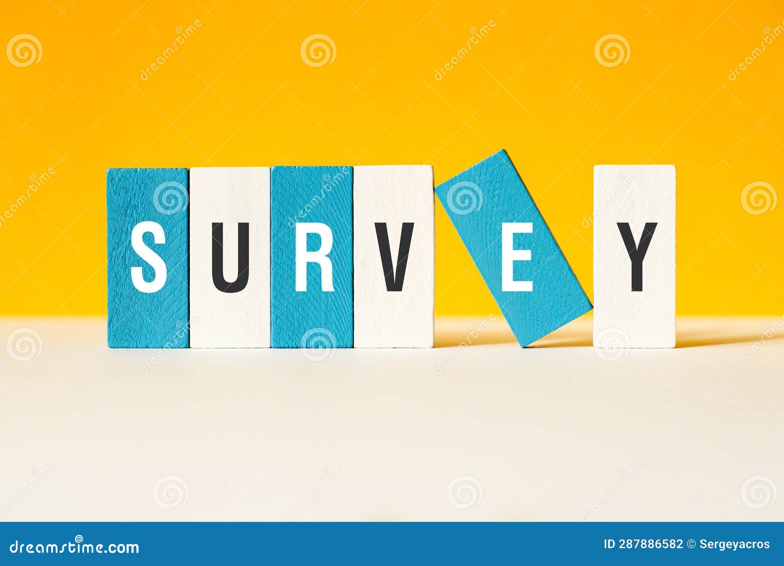 Survey - Word Concept on Building Blocks, Text Stock Photo - Image of ...