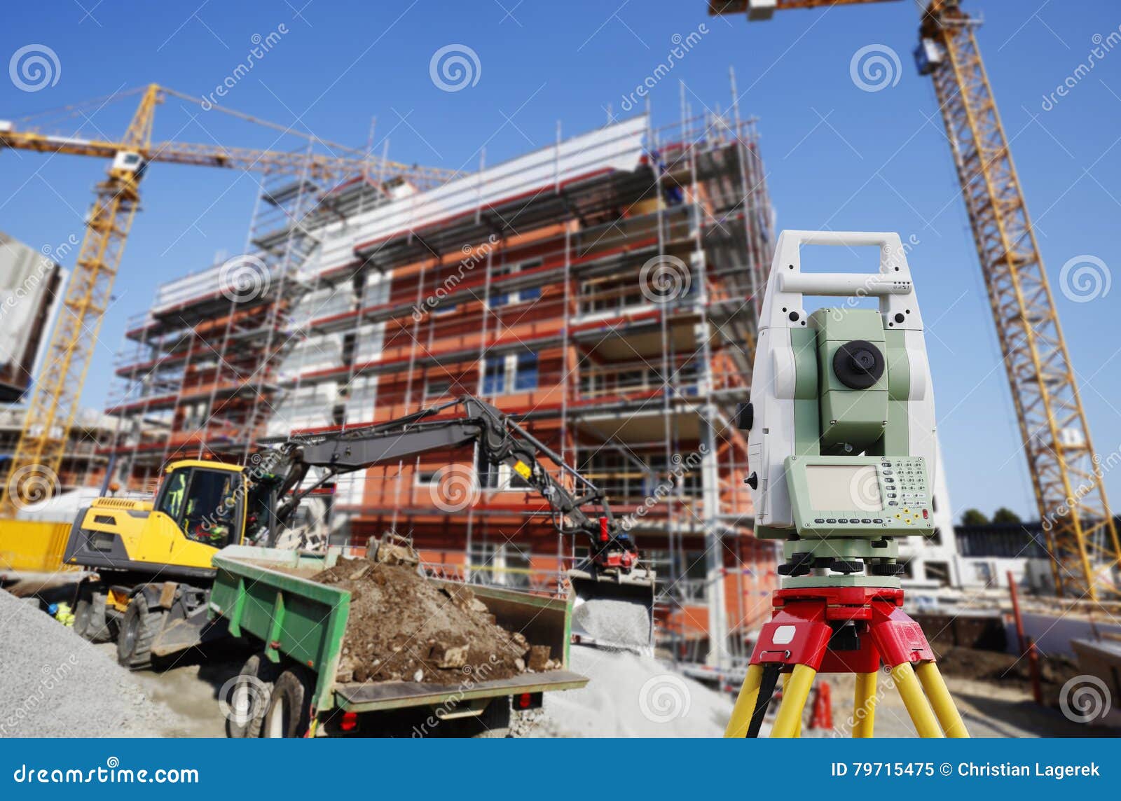 Surveying Inside Building Industry Stock Image - Image of surveyor ...