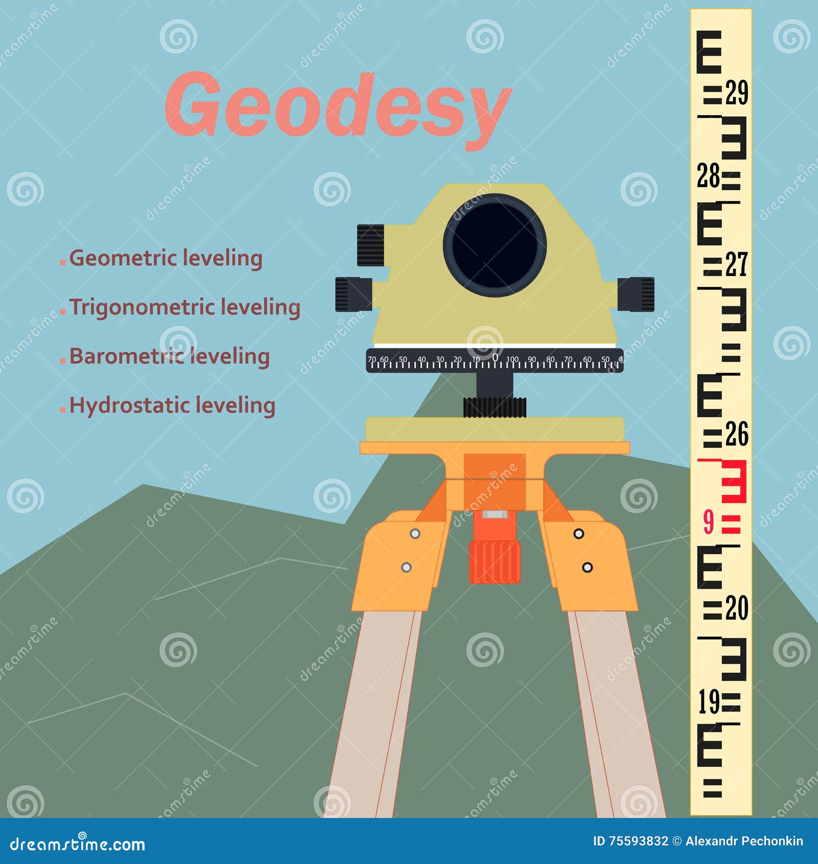 Surveying Tool Level stock vector. Illustration of building - 75593832