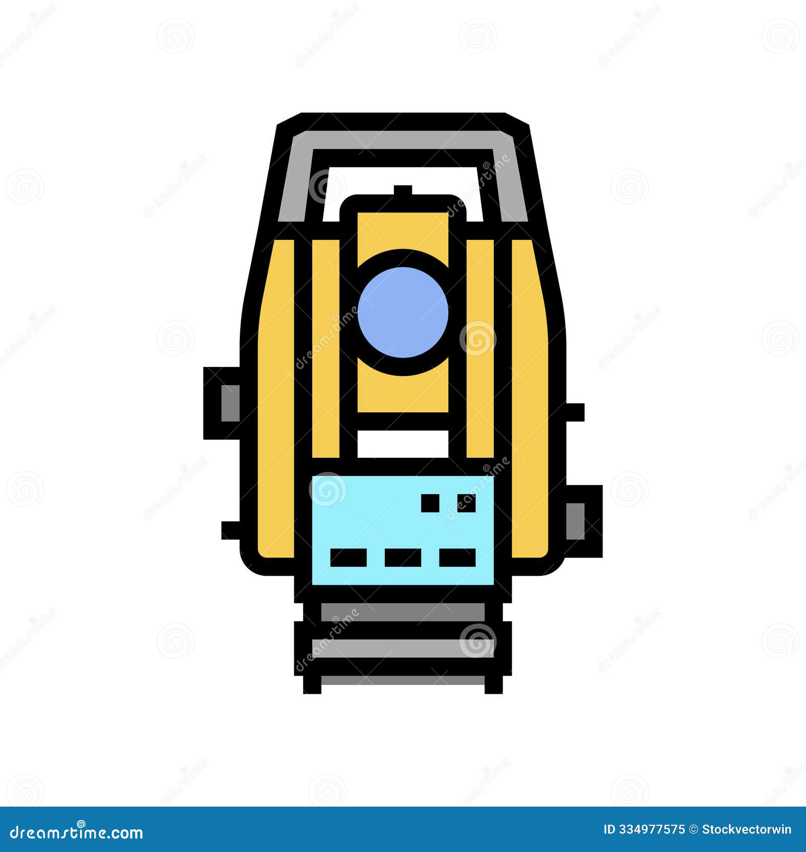 Surveying Tools Mining Color Icon Vector Illustration Stock ...