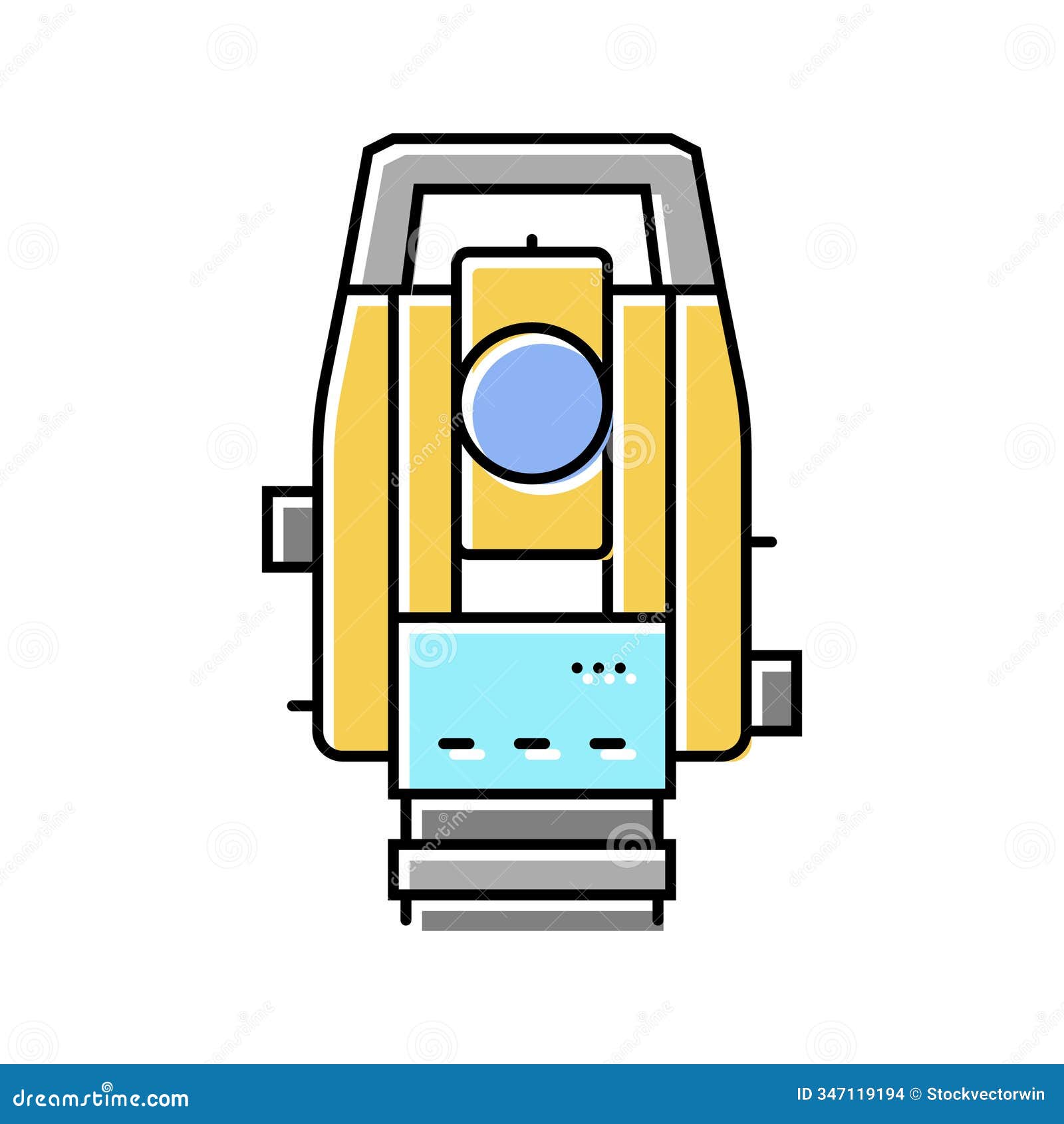 Surveying Tools Mining Color Icon Vector Illustration Stock ...