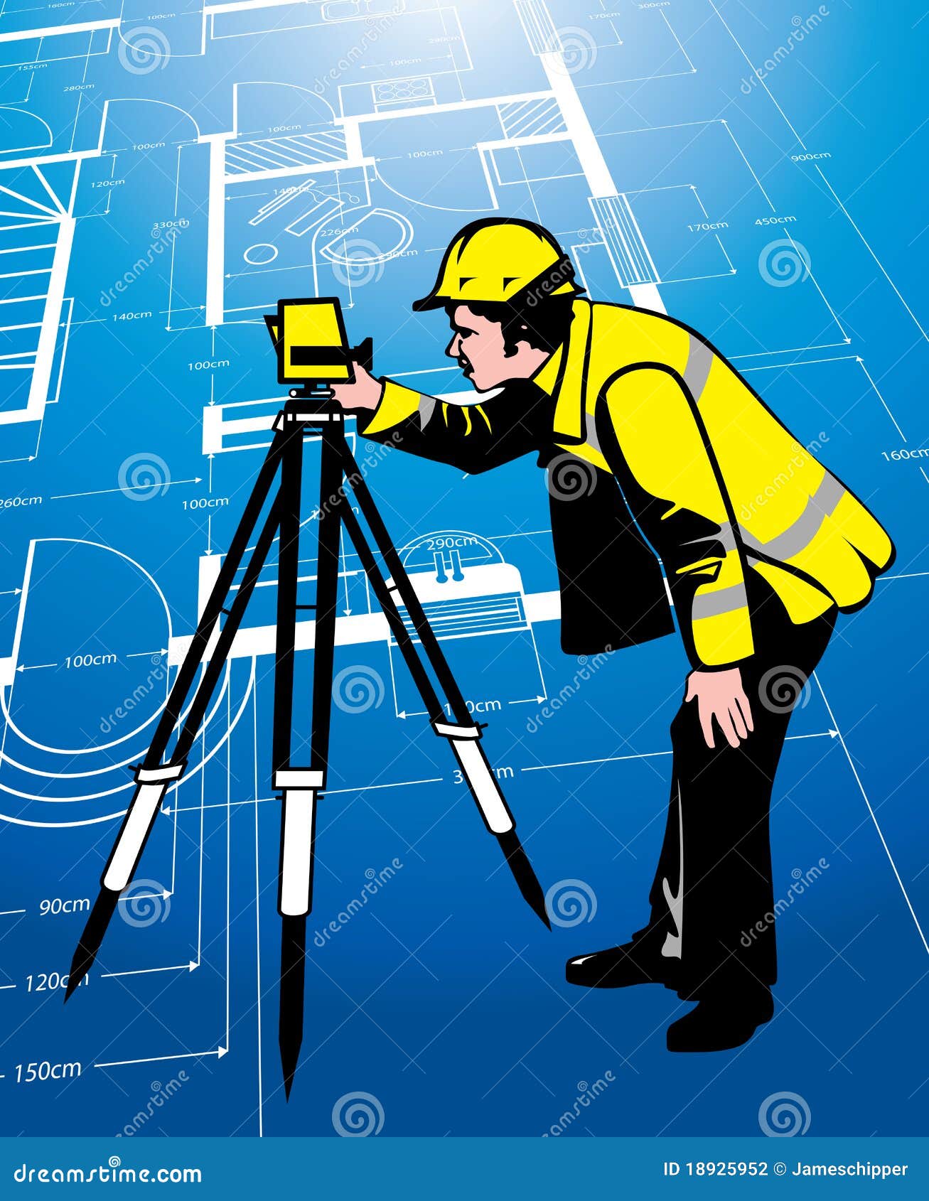 Surveyor stock vector. Illustration of outdoor, industry - 18925952