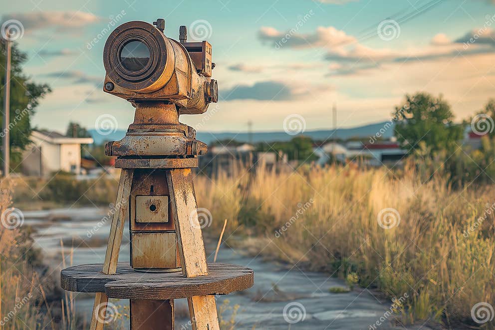 A Geodesic Theodolite in Use, with a Blurred Background Stock Photo ... A Geodesic Theodolite in Use, with a Blurred Background Stock Photo ...