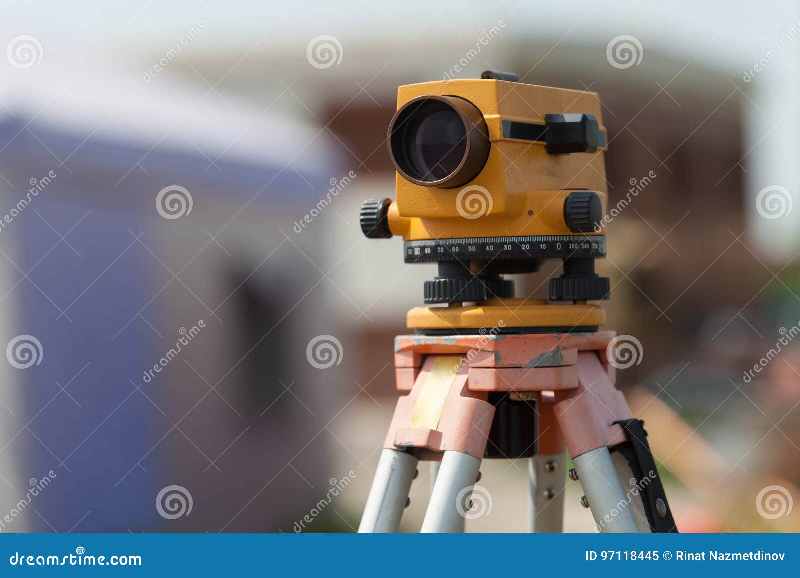 Surveyor Equipment Tacheometer or Theodolite Outdoors at Construction ...