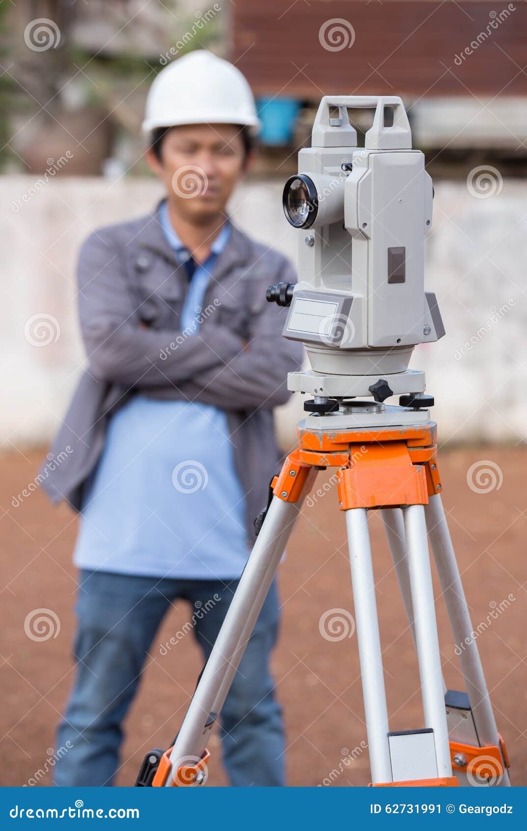 Surveyor Equipment Tacheometer or Theodolite Outdoors Stock Image ...